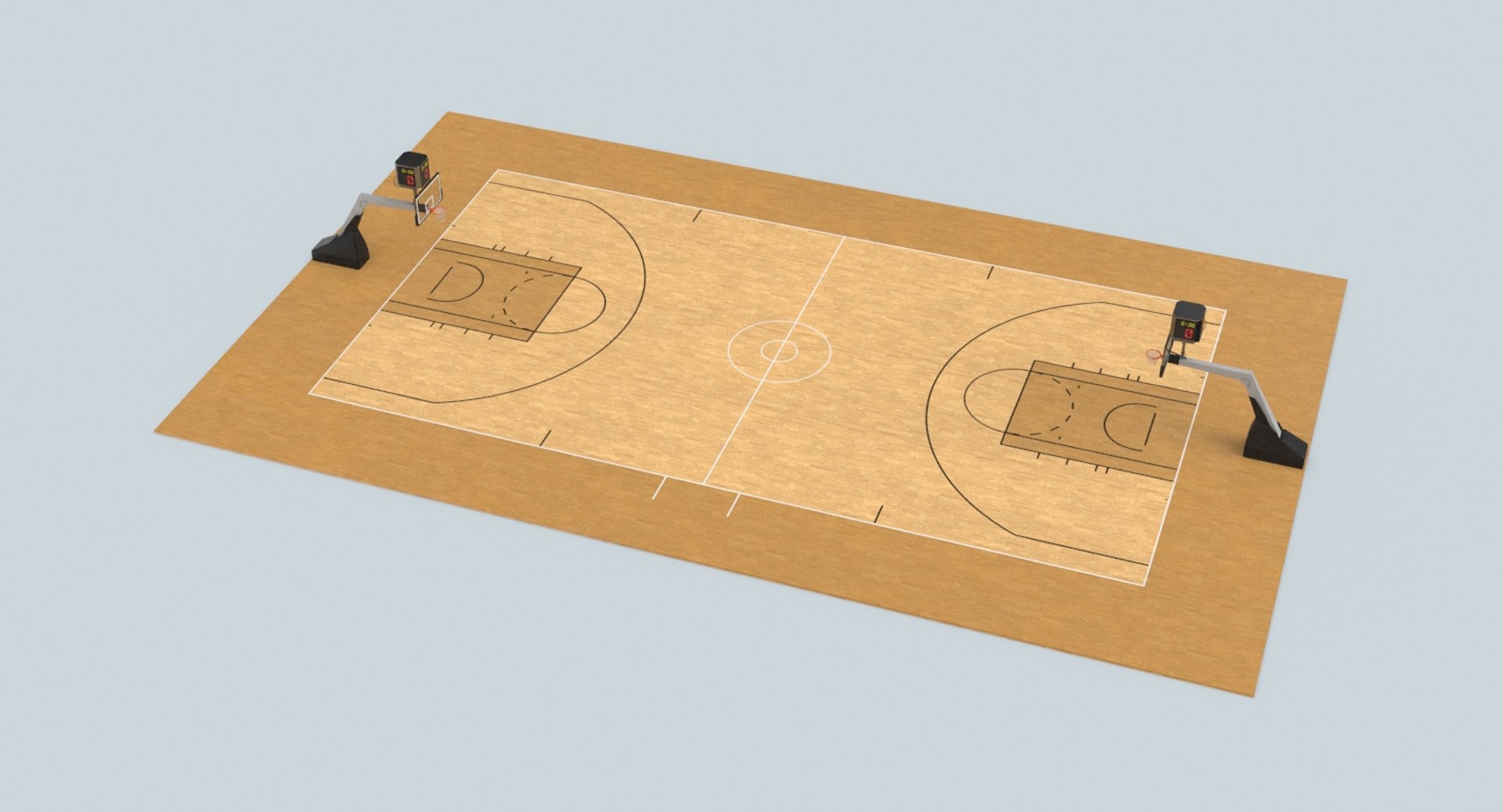 3D Basketball-court Model - TurboSquid 1317126