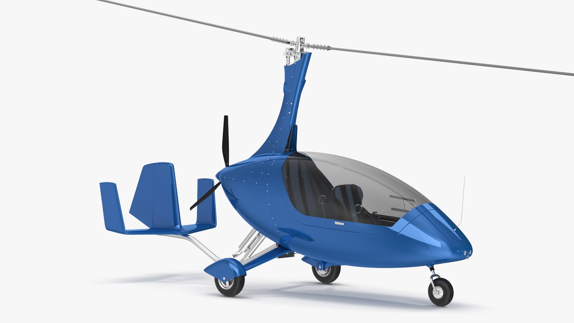 3D Rotorcraft Autogyro Blue - TurboSquid 2220685