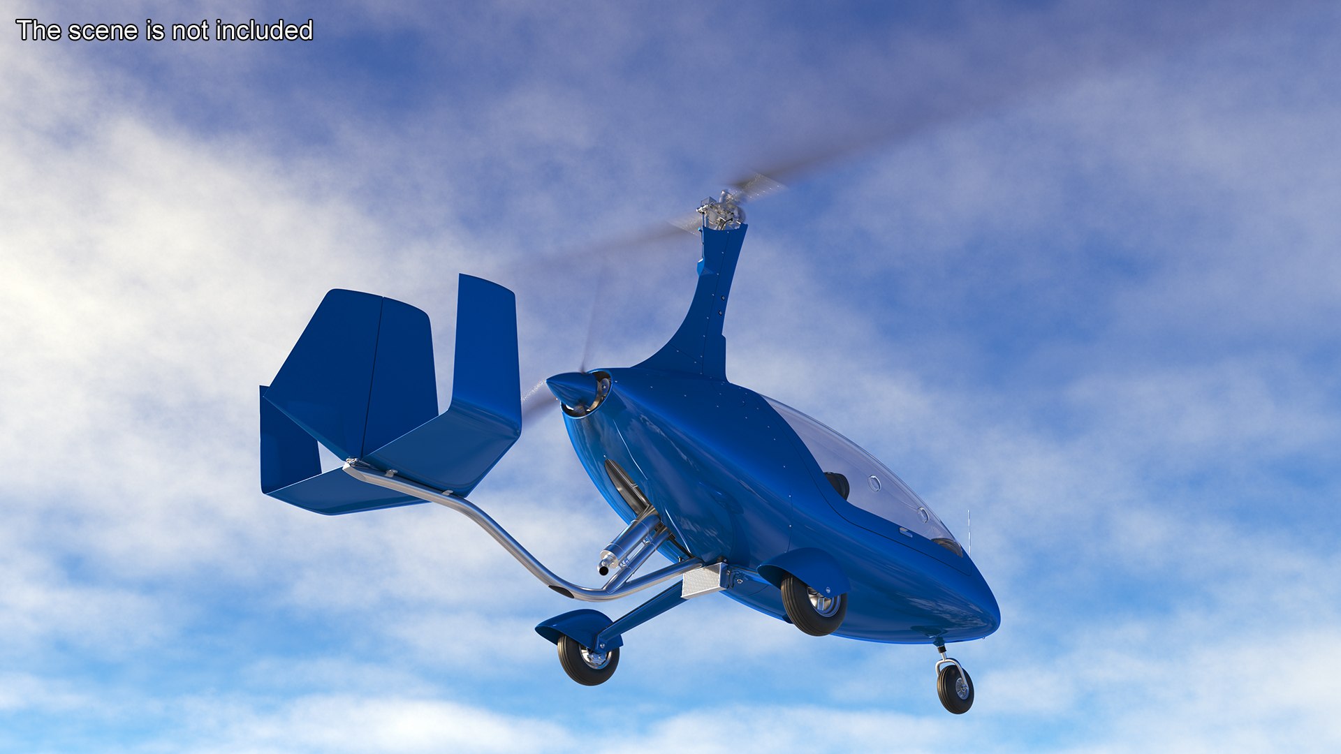 3D Rotorcraft Autogyro Blue - TurboSquid 2220685