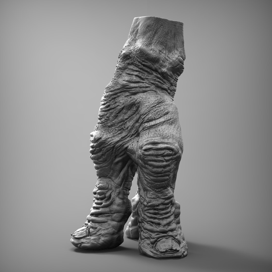 alien fantasy foot 3d obj