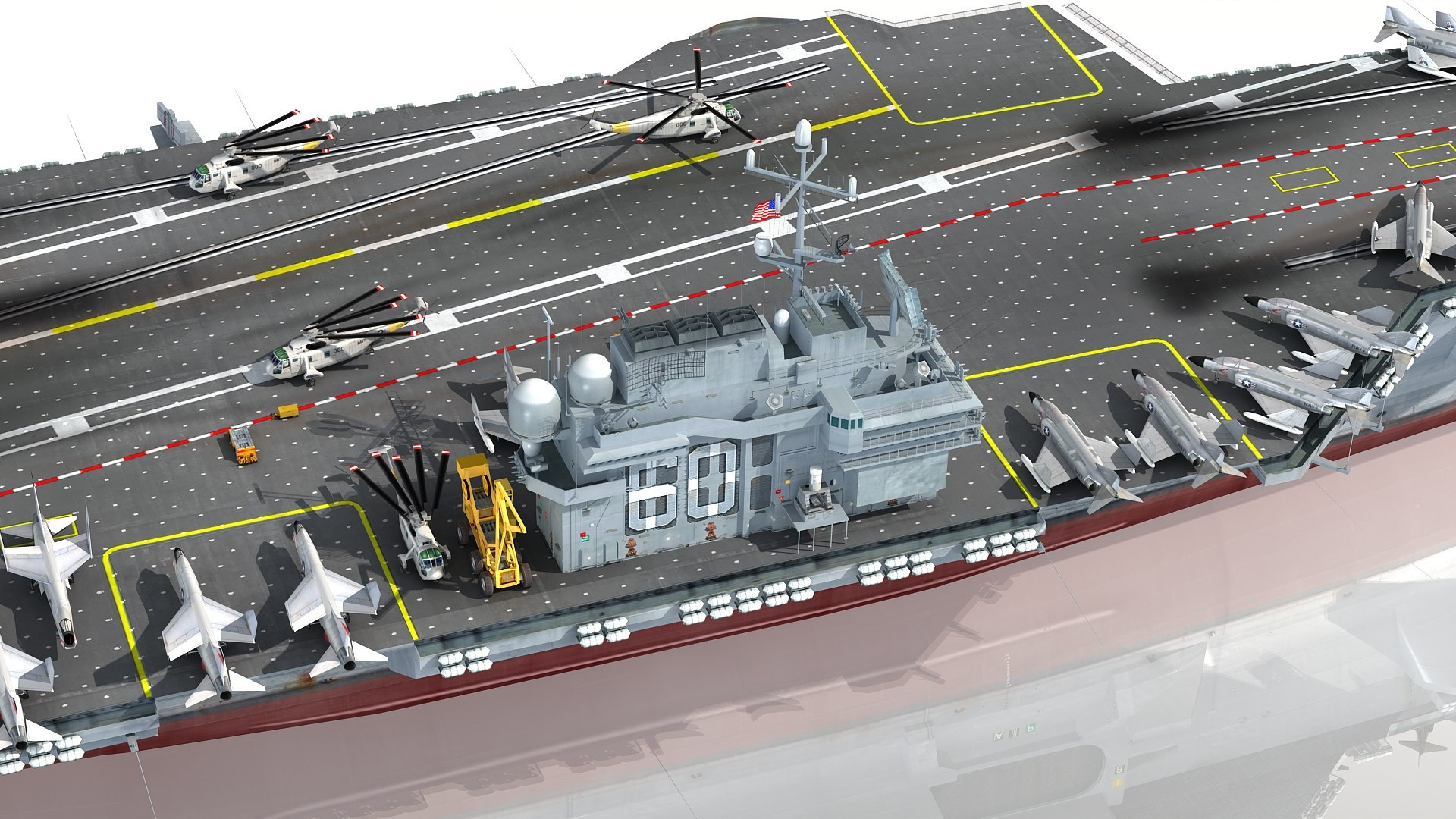 3D USS Saratoga CV-60 - TurboSquid 1877949