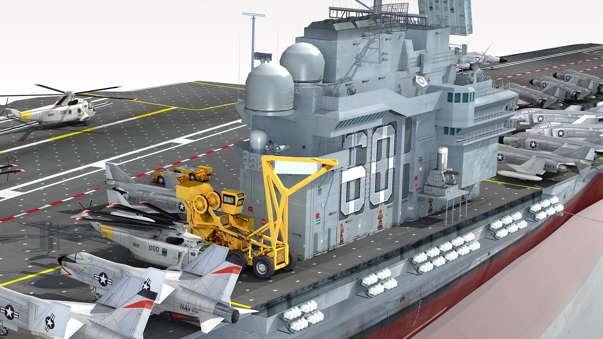 3D USS Saratoga CV-60 - TurboSquid 1877949