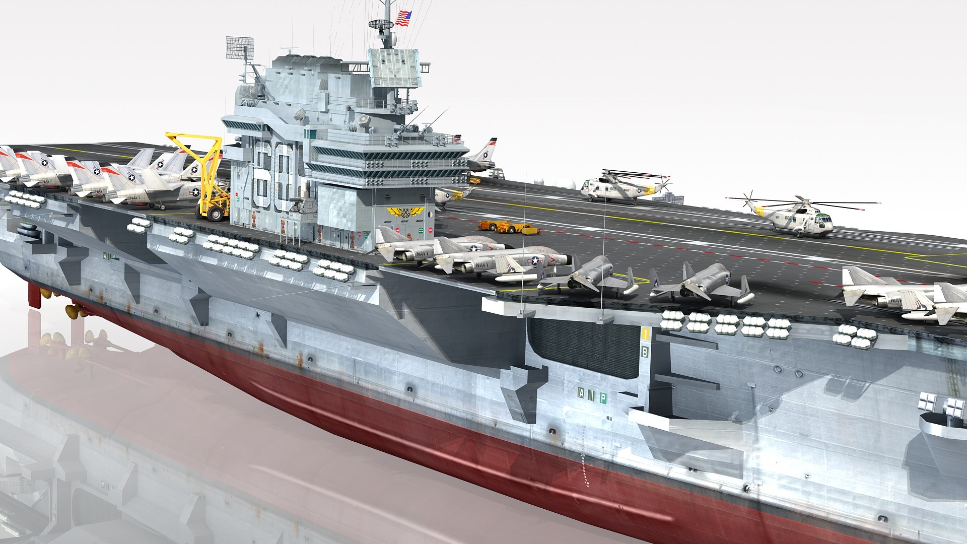 3D USS Saratoga CV-60 - TurboSquid 1877949