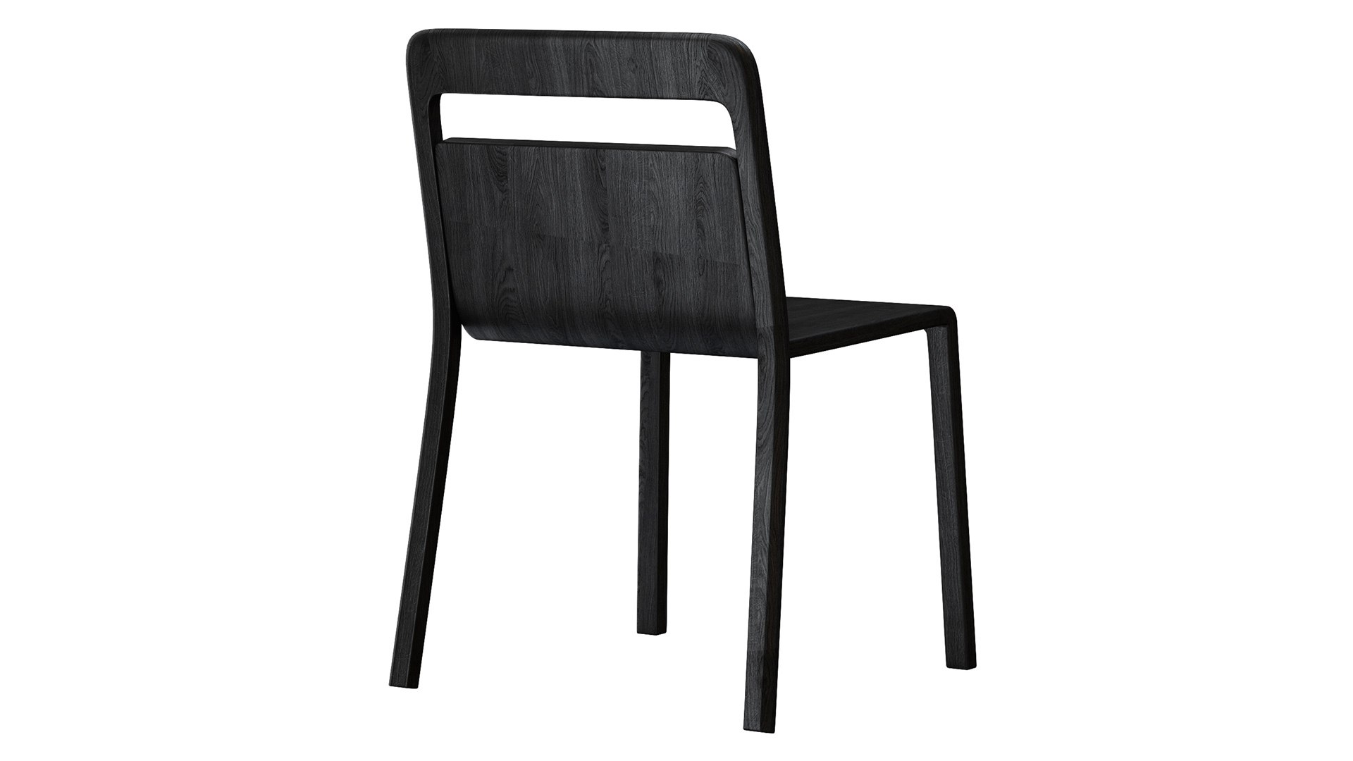 Hollywood Chair Black Stained Oak Model - TurboSquid 2083039