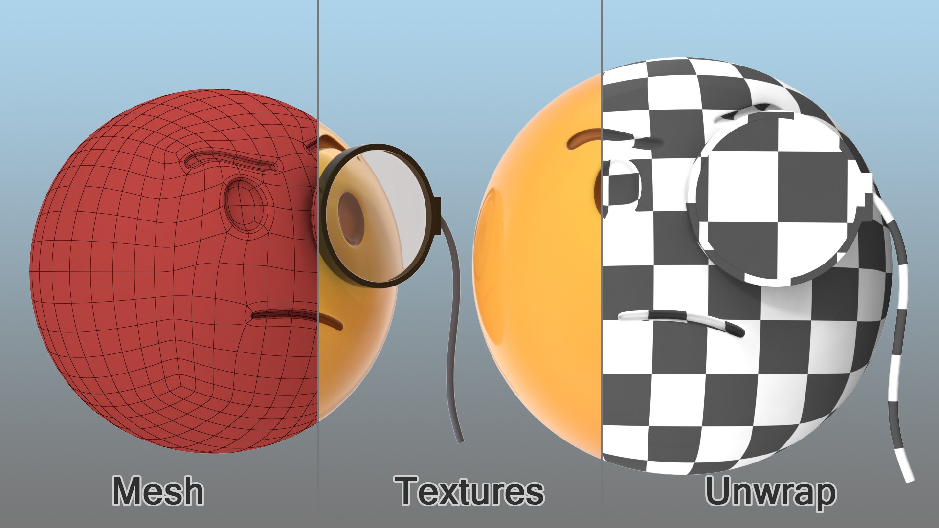 3D Model Face Monocle Emoji - TurboSquid 1531432