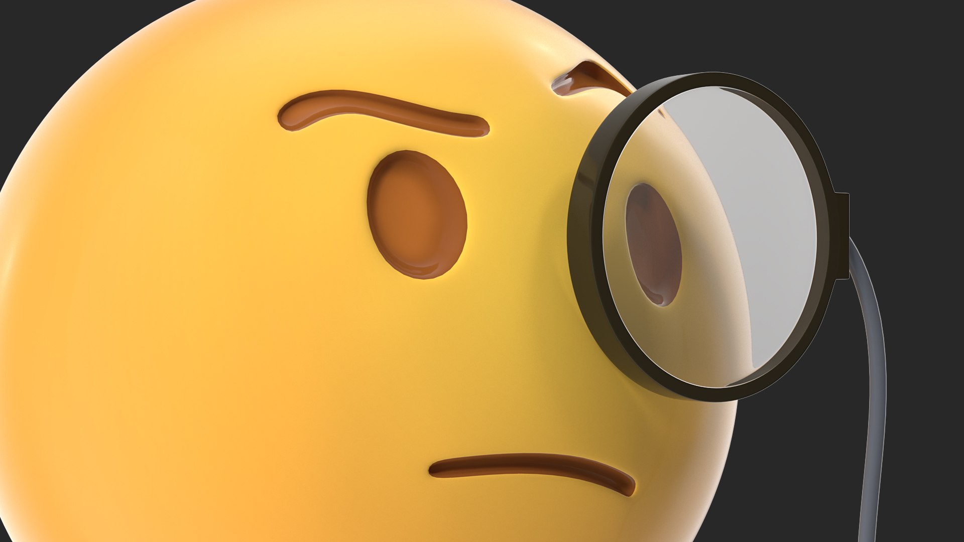 3D Model Face Monocle Emoji - TurboSquid 1531432