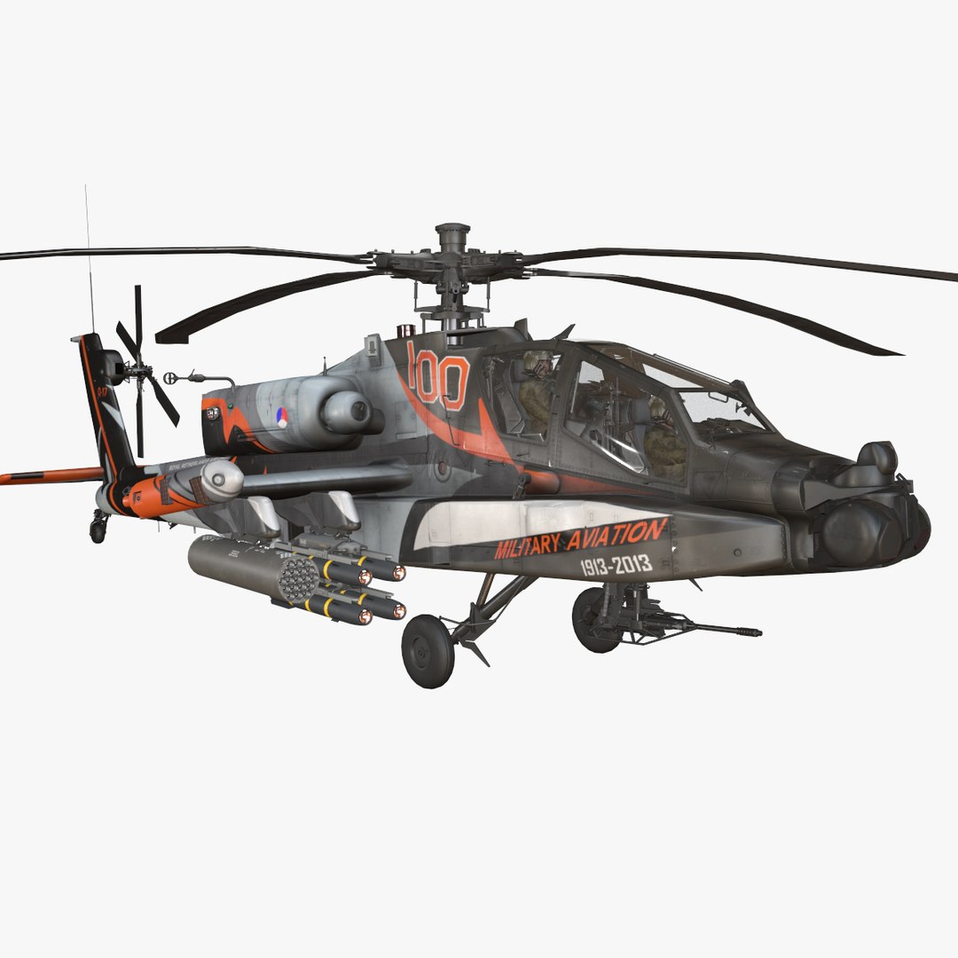 3D model Apache AH-64D Netherlands Basic Animation - TurboSquid 2076423