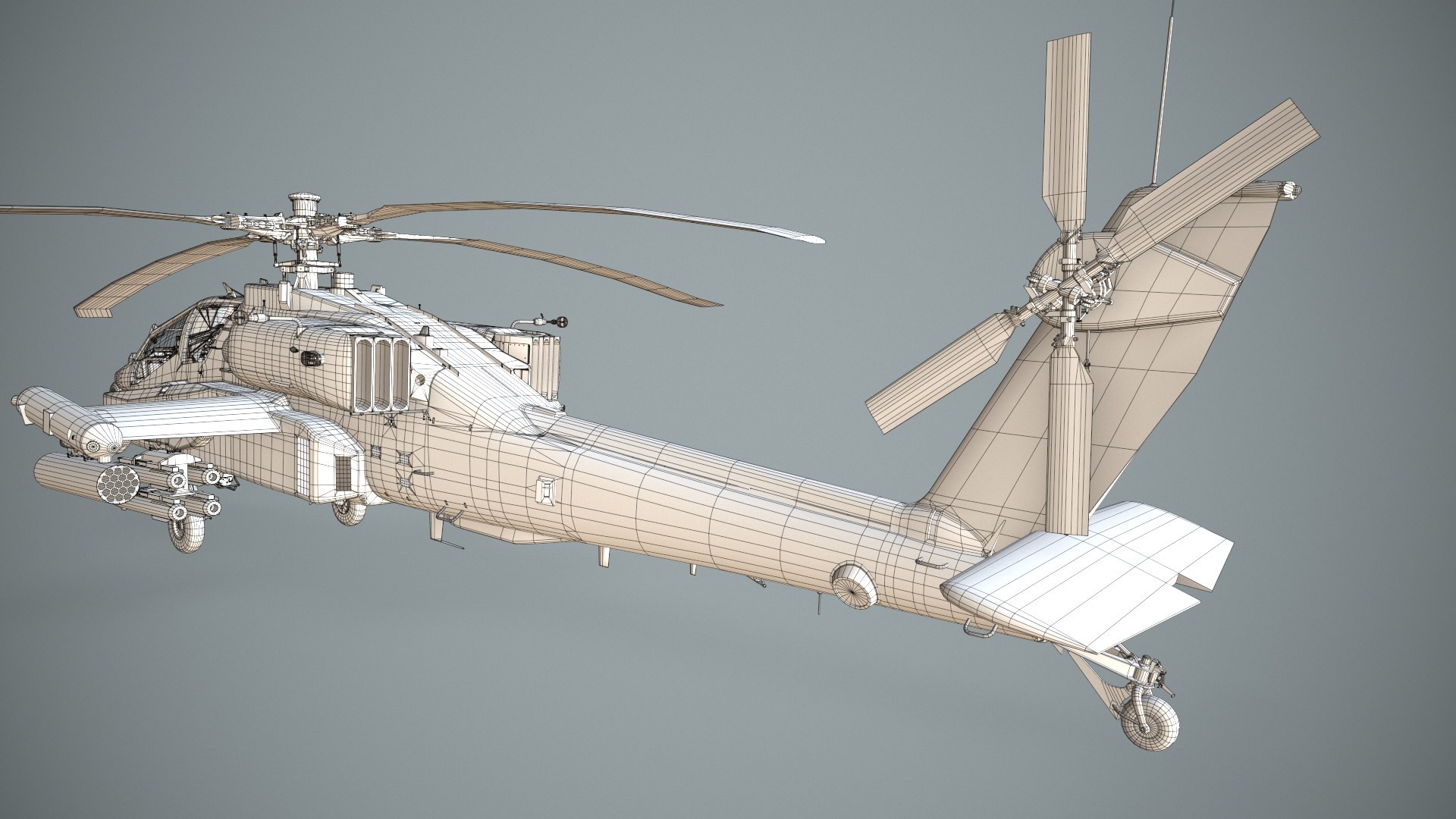 3D Model Apache AH-64D Netherlands Basic Animation - TurboSquid 2076423