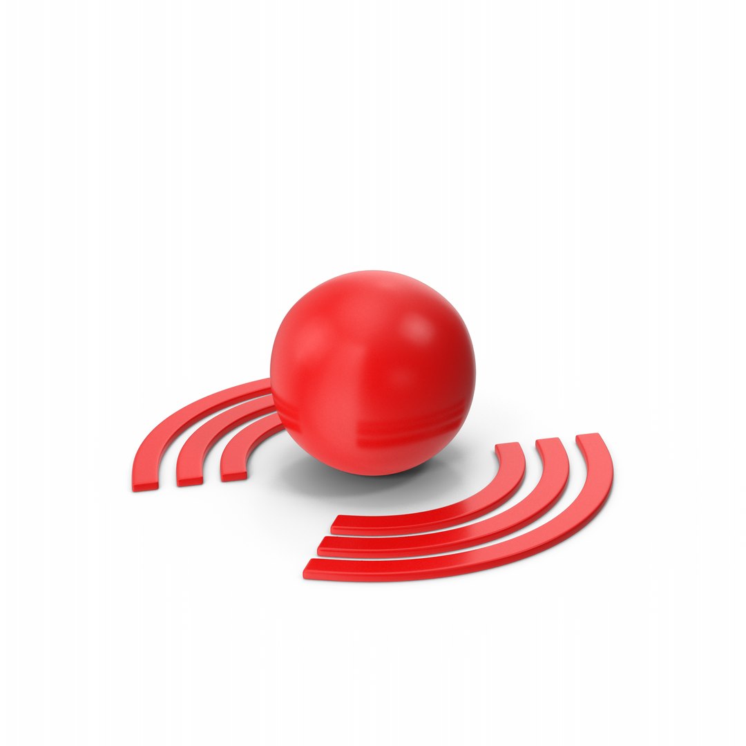 3D Red Radio Waves Model - TurboSquid 2243898