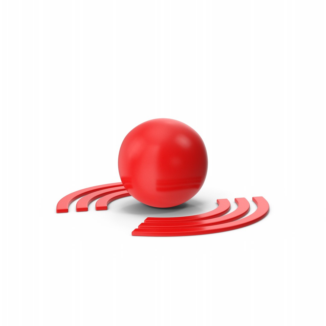 3D Red Radio Waves Model - TurboSquid 2243898