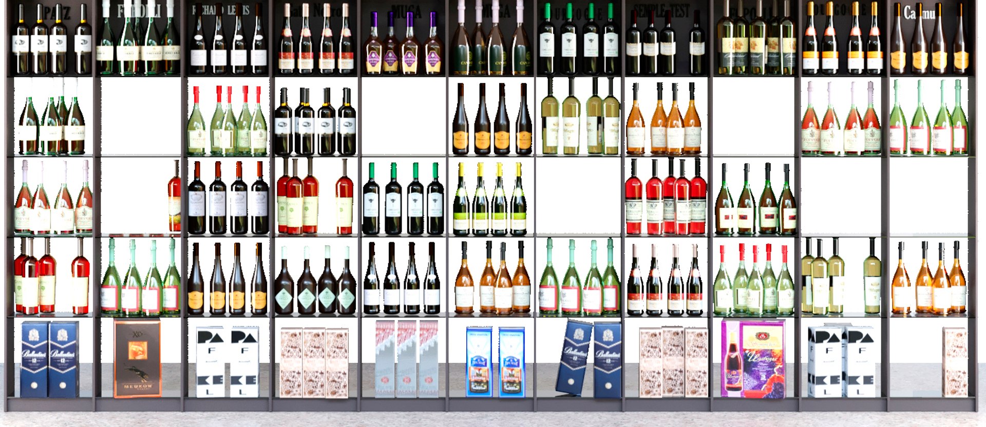 Showcase wine model - TurboSquid 1633646