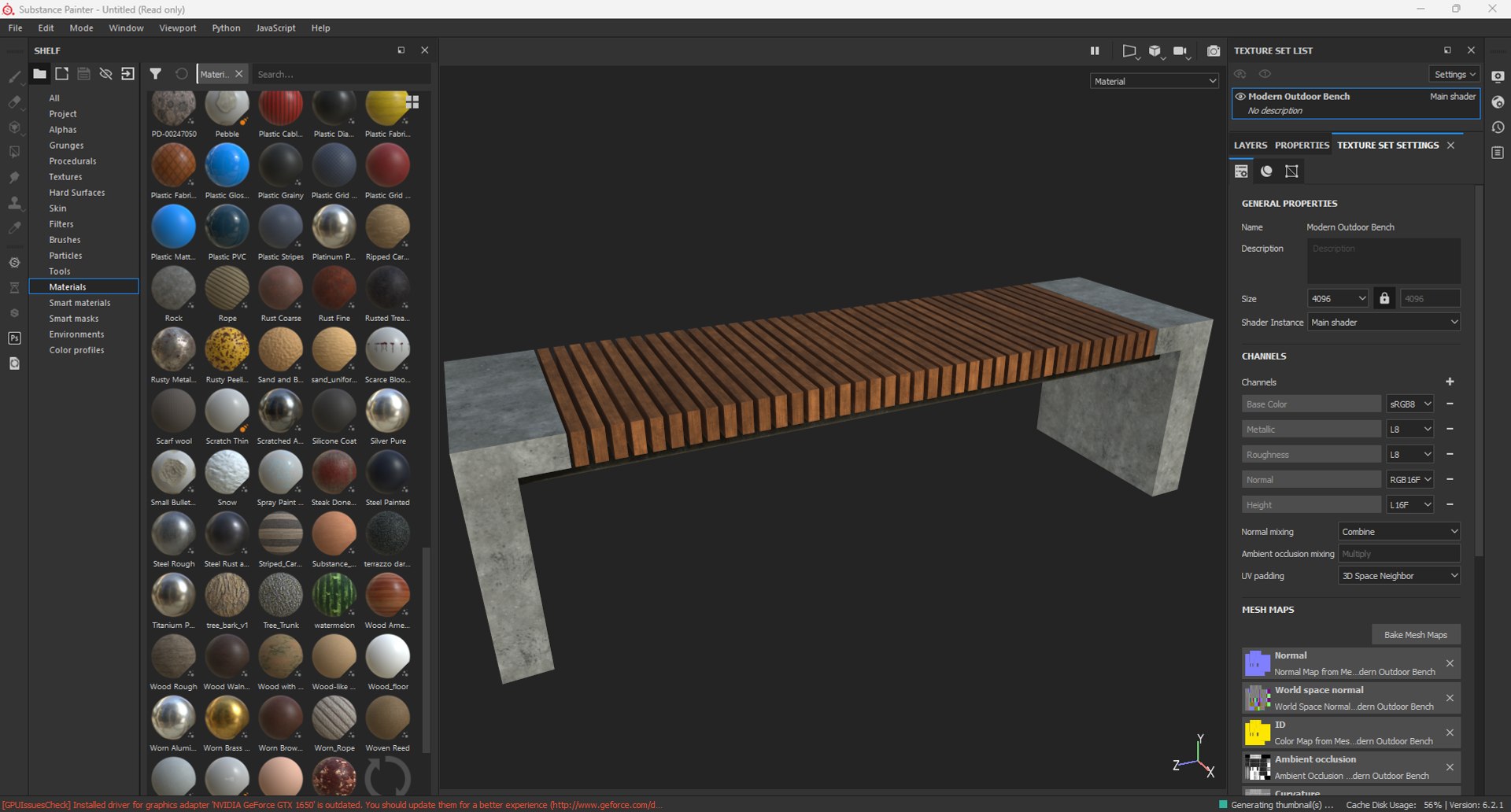 Modern Outdoor Bench 3D Model - TurboSquid 2155844