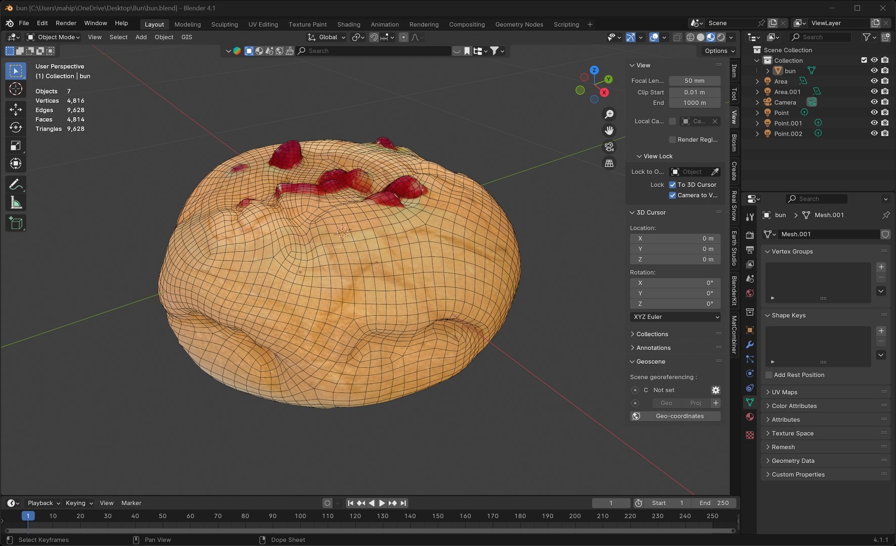 3D Cherry Bun Model - TurboSquid 2369527