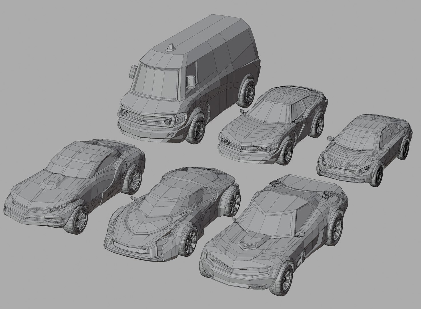 3D Generic Concept Car Pack - Low Poly Model - TurboSquid 1982631
