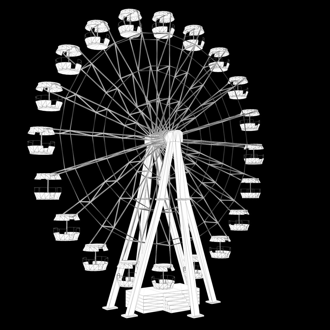 3D An Old rusty abandoned Low-poly of a Ferris Wheel model - TurboSquid ...