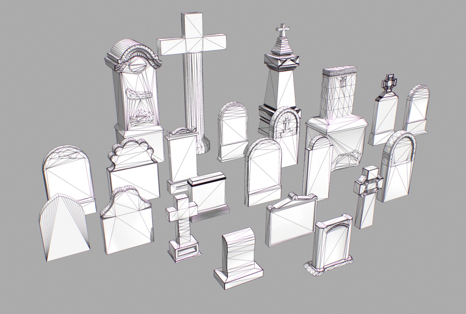 3D Graveyard Cemetery 1 - TurboSquid 1637819