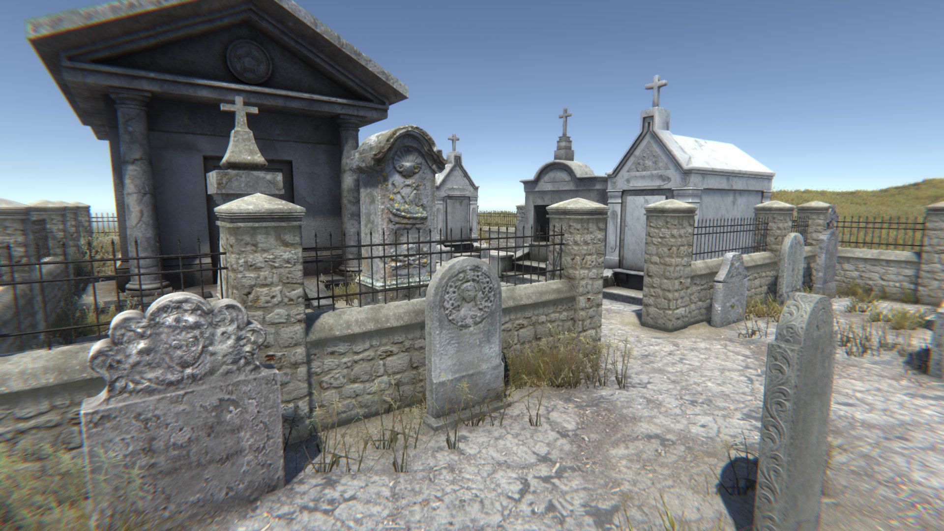 3D Graveyard Cemetery 1 - TurboSquid 1637819
