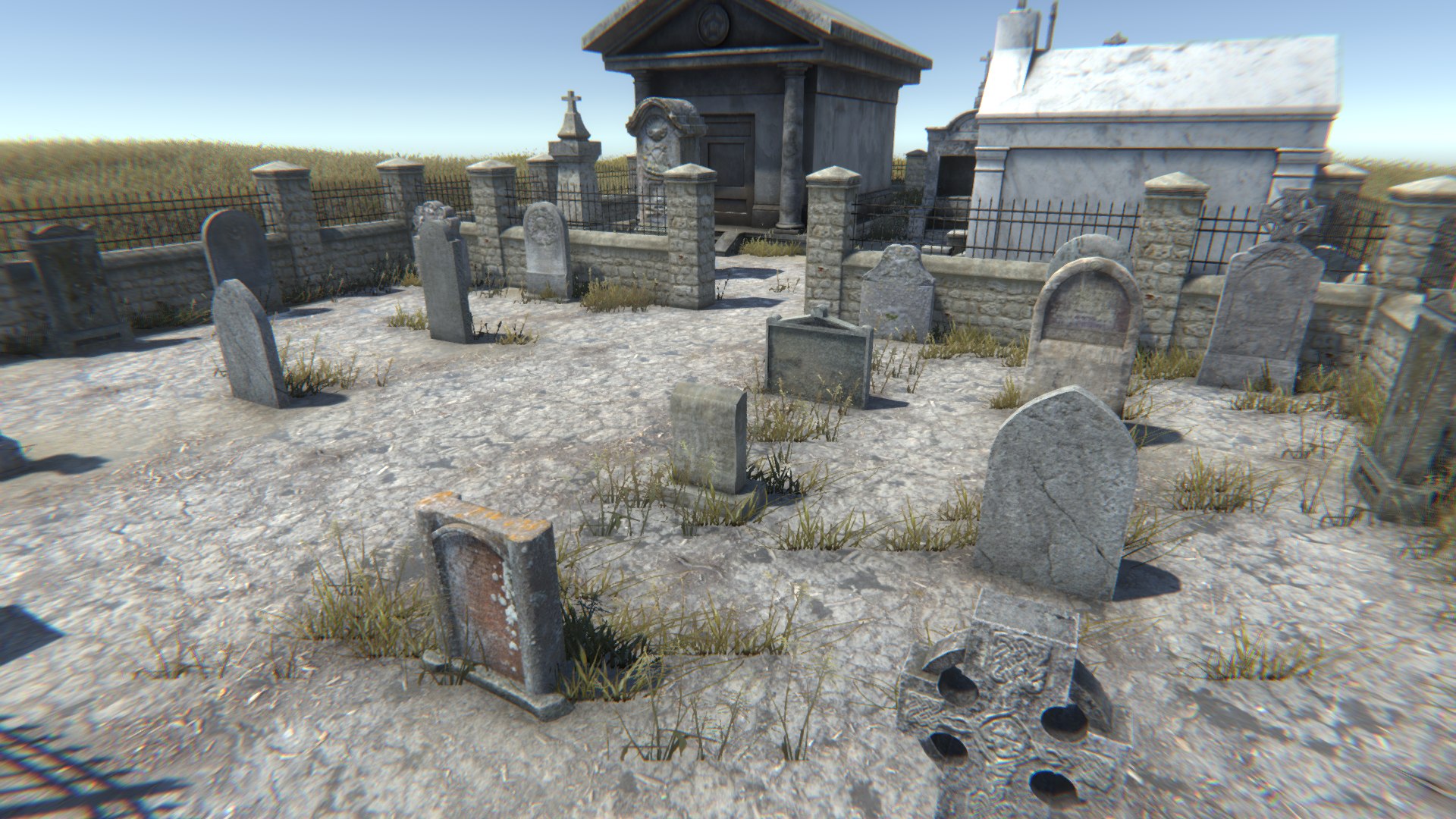 3D Graveyard Cemetery 1 - TurboSquid 1637819