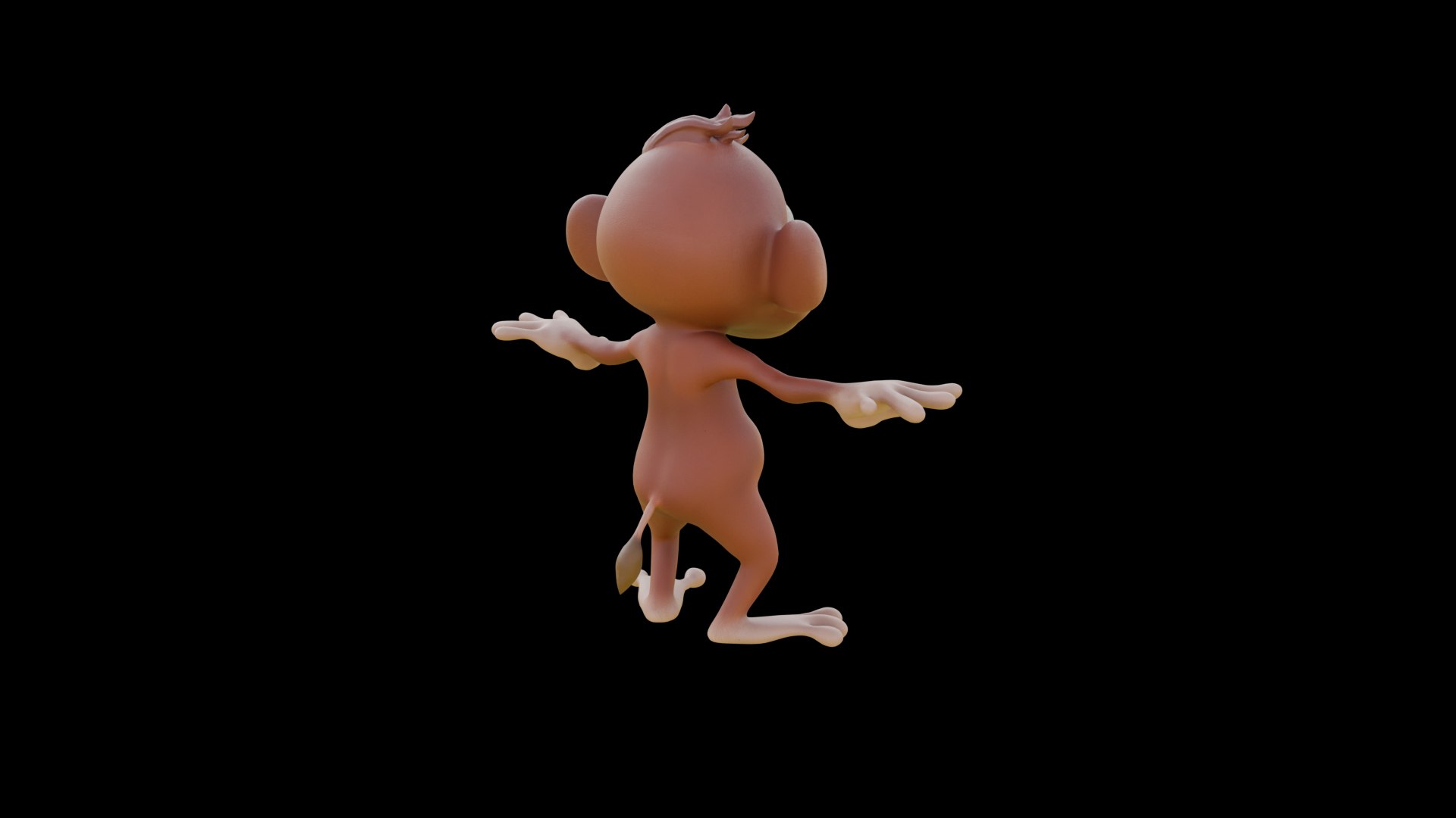 Monkey Cartoon Character 3D Model - TurboSquid 2346846