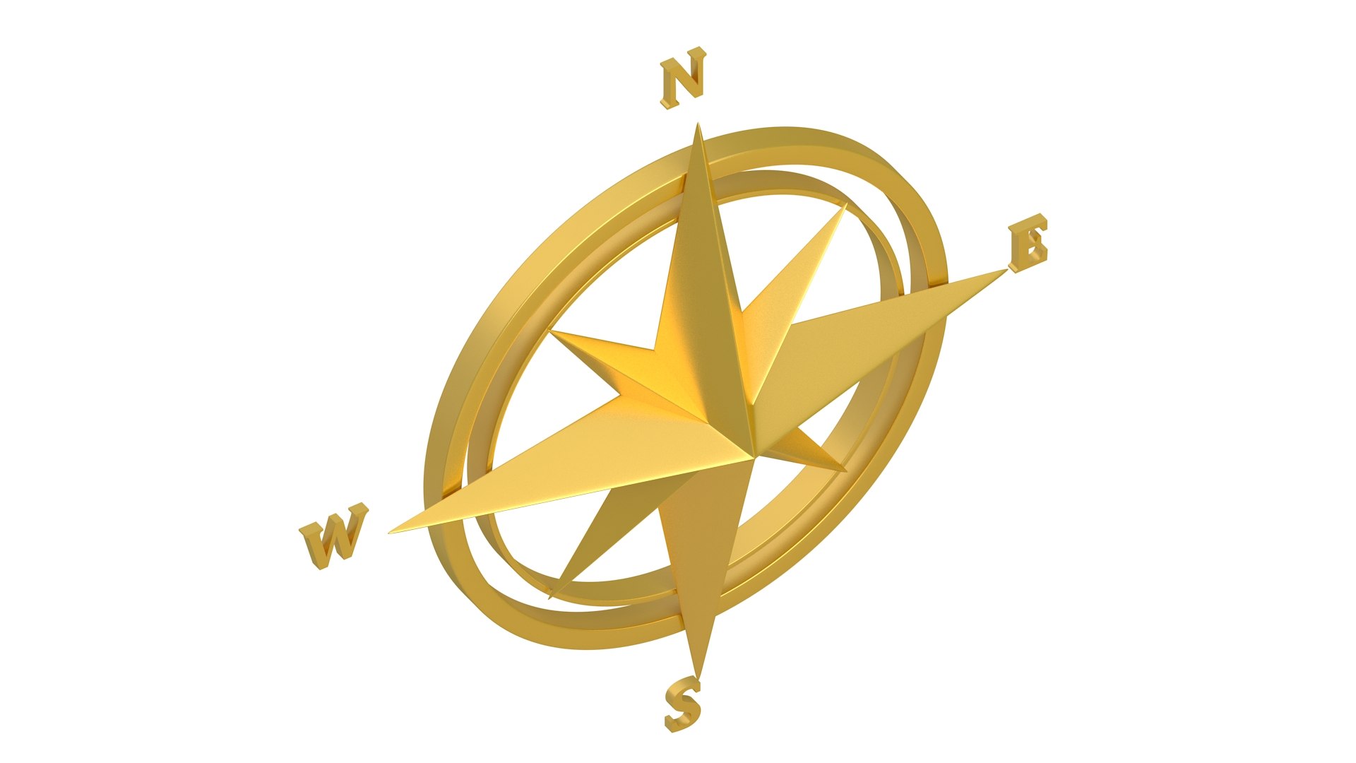3D Basic Compass Rose - TurboSquid 1851065