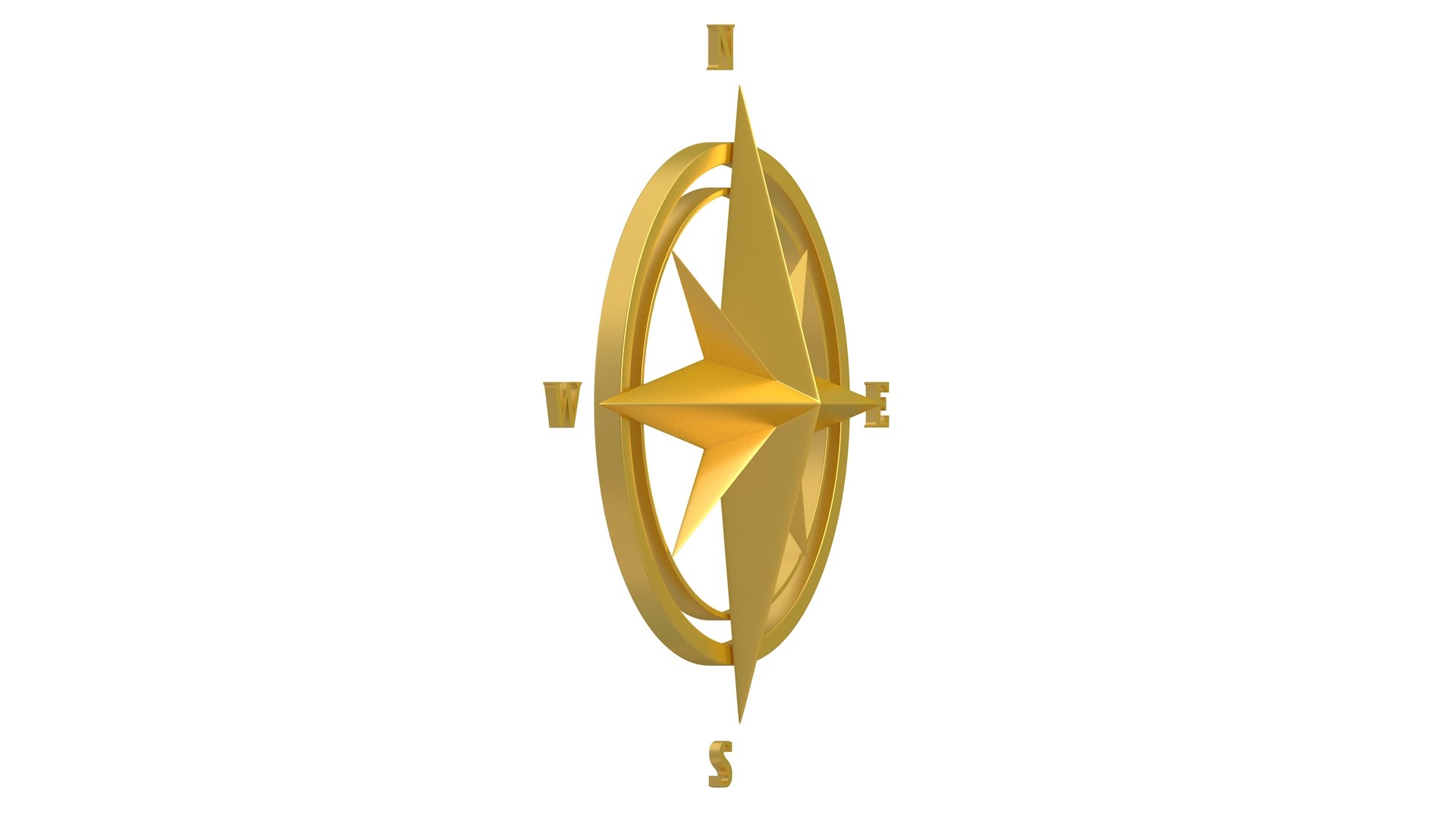 3D Basic Compass Rose - TurboSquid 1851065