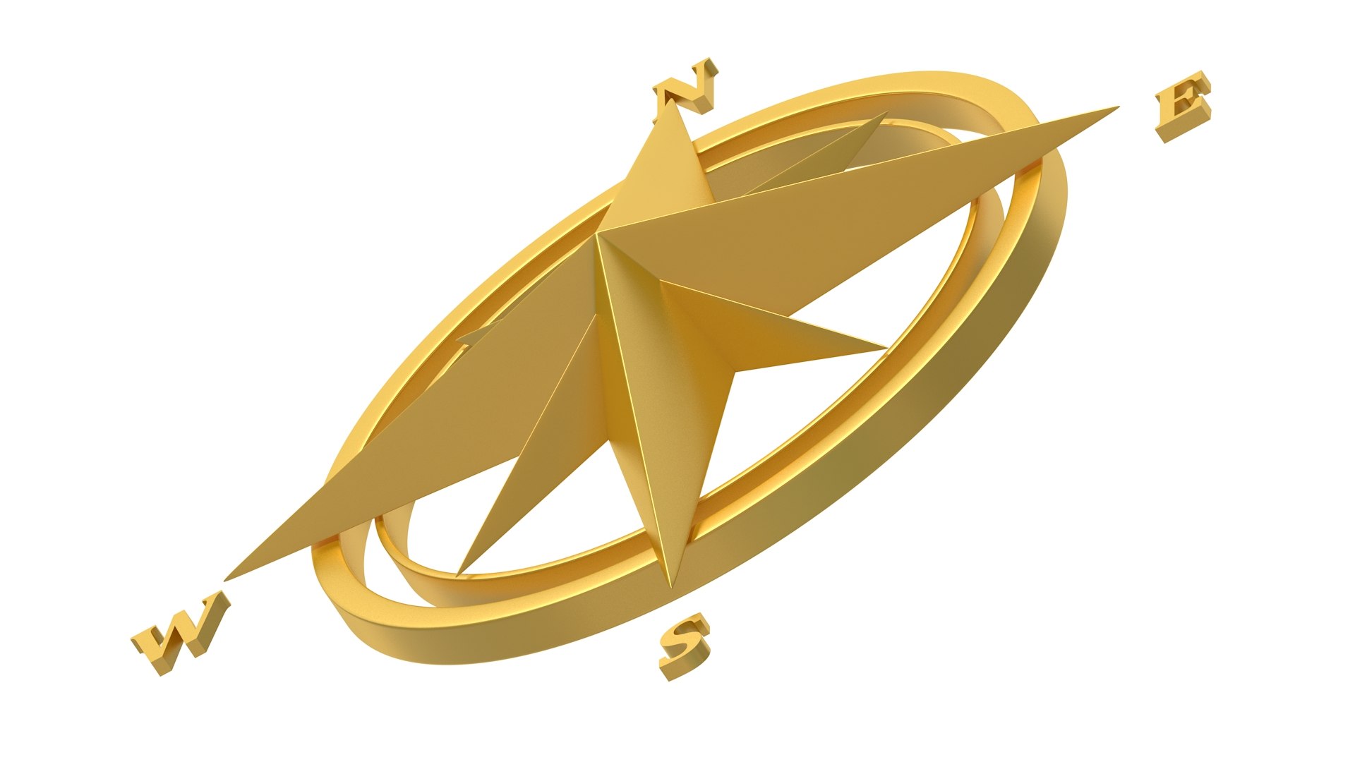 3D Basic Compass Rose - TurboSquid 1851065