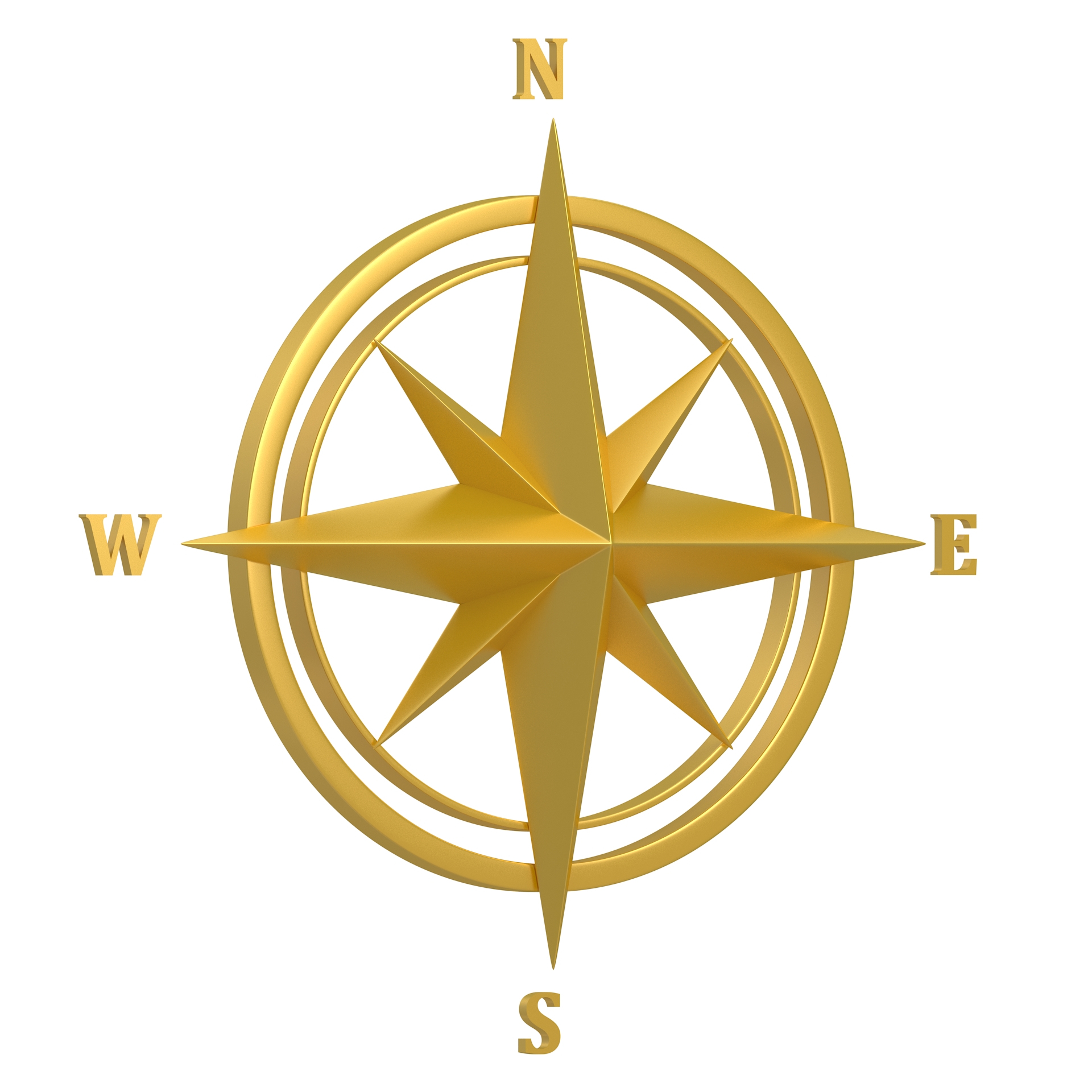 3D Basic Compass Rose - TurboSquid 1851065
