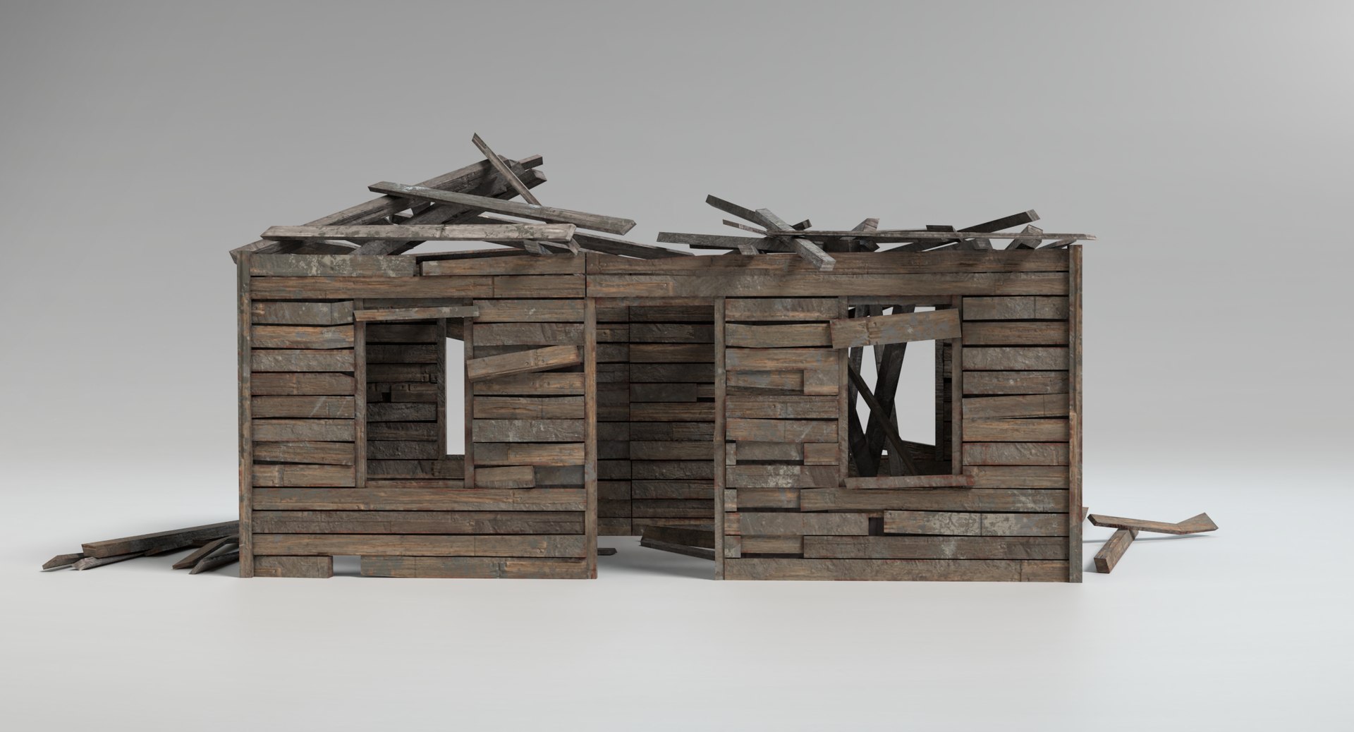 Old Broken Shed Shack 3D Model - TurboSquid 1382828