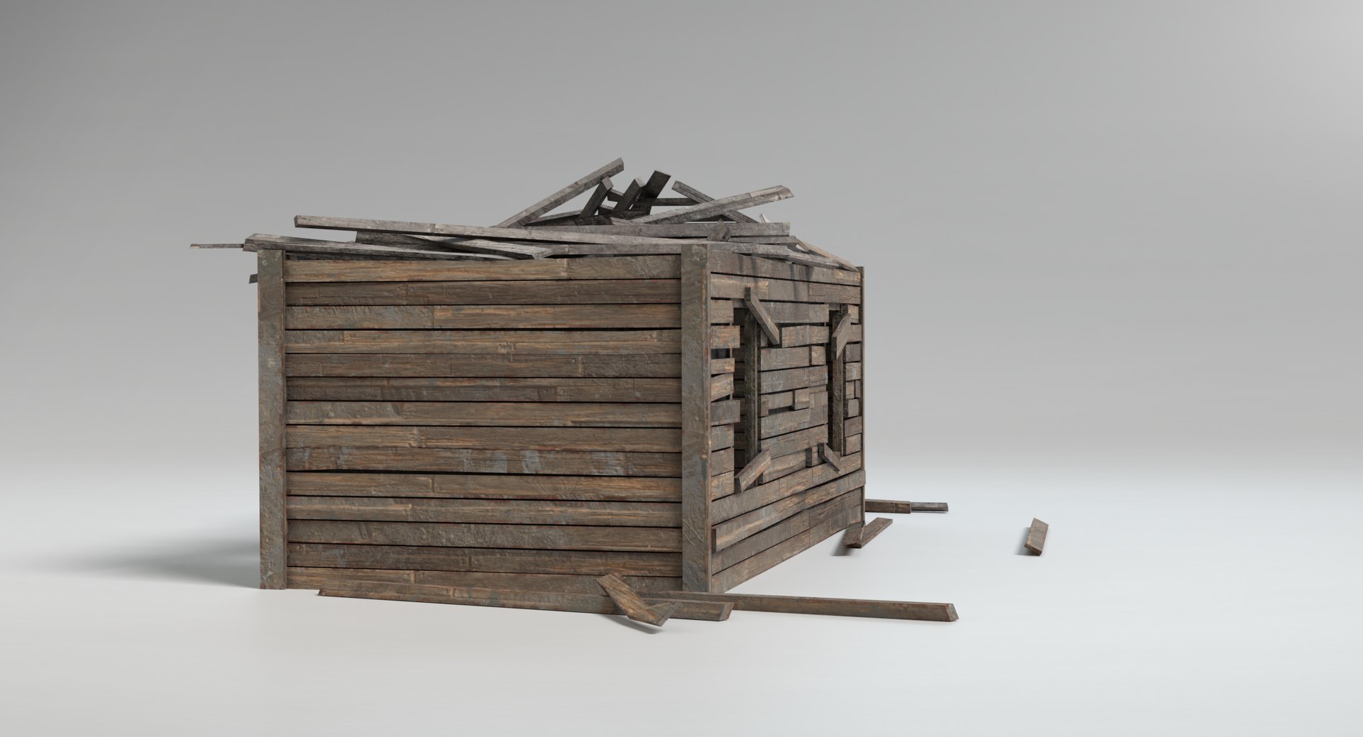 Old Broken Shed Shack 3D Model - TurboSquid 1382828