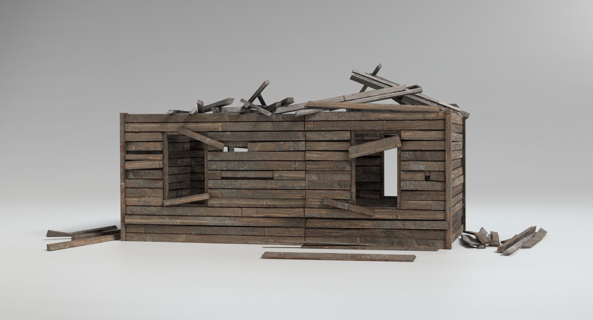 Old Broken Shed Shack 3D Model - TurboSquid 1382828