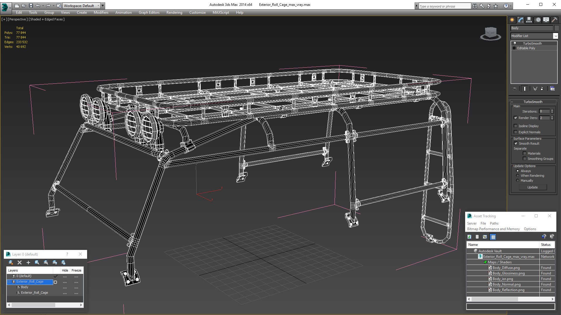 Exterior Roll Cage 3D model - TurboSquid 1766486