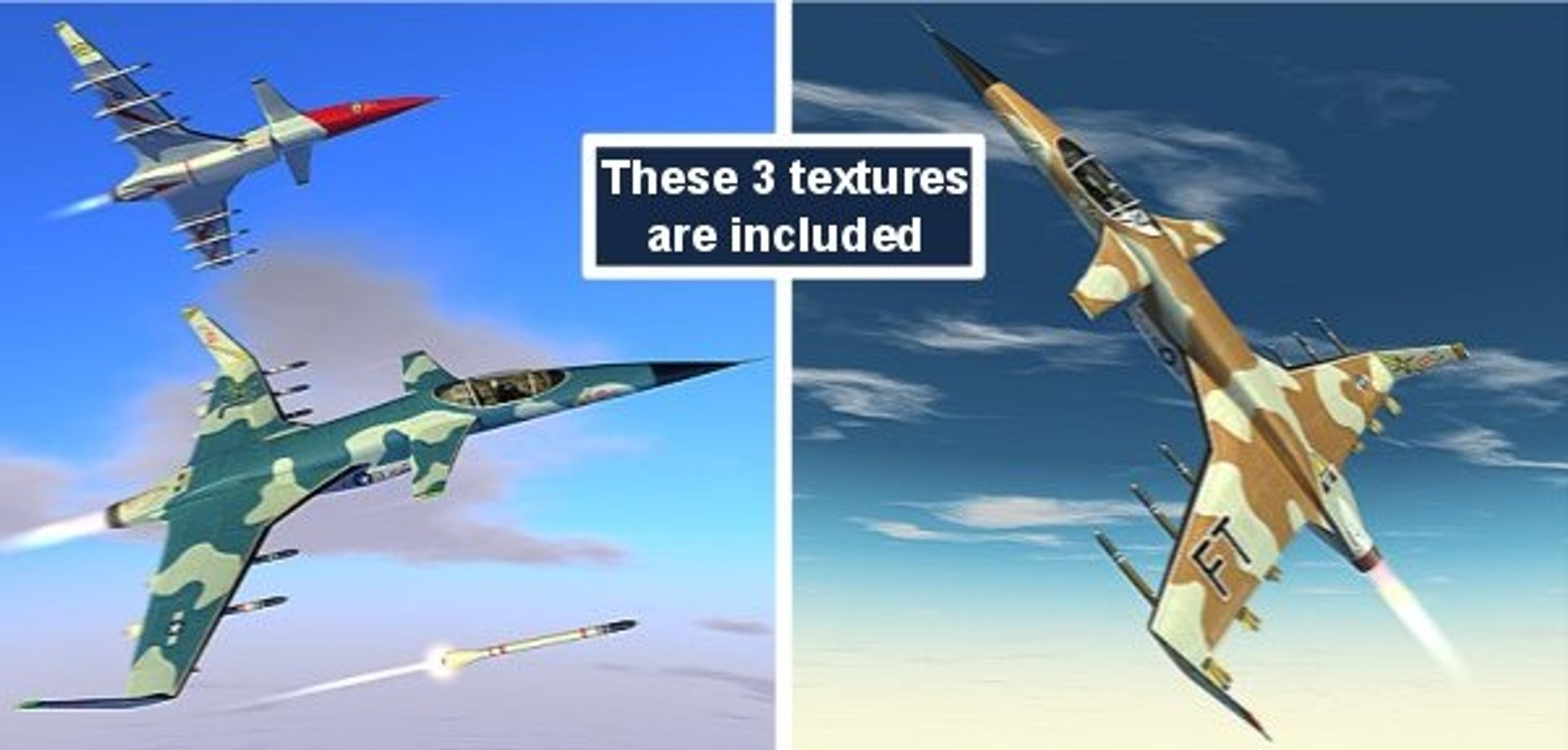 F-40 Fighter Airplane 3ds