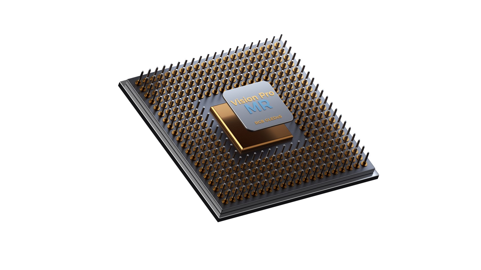 3D C4D Octane Vision Pro Chip Scene CPU Chip Structure Cool Chip Model ...