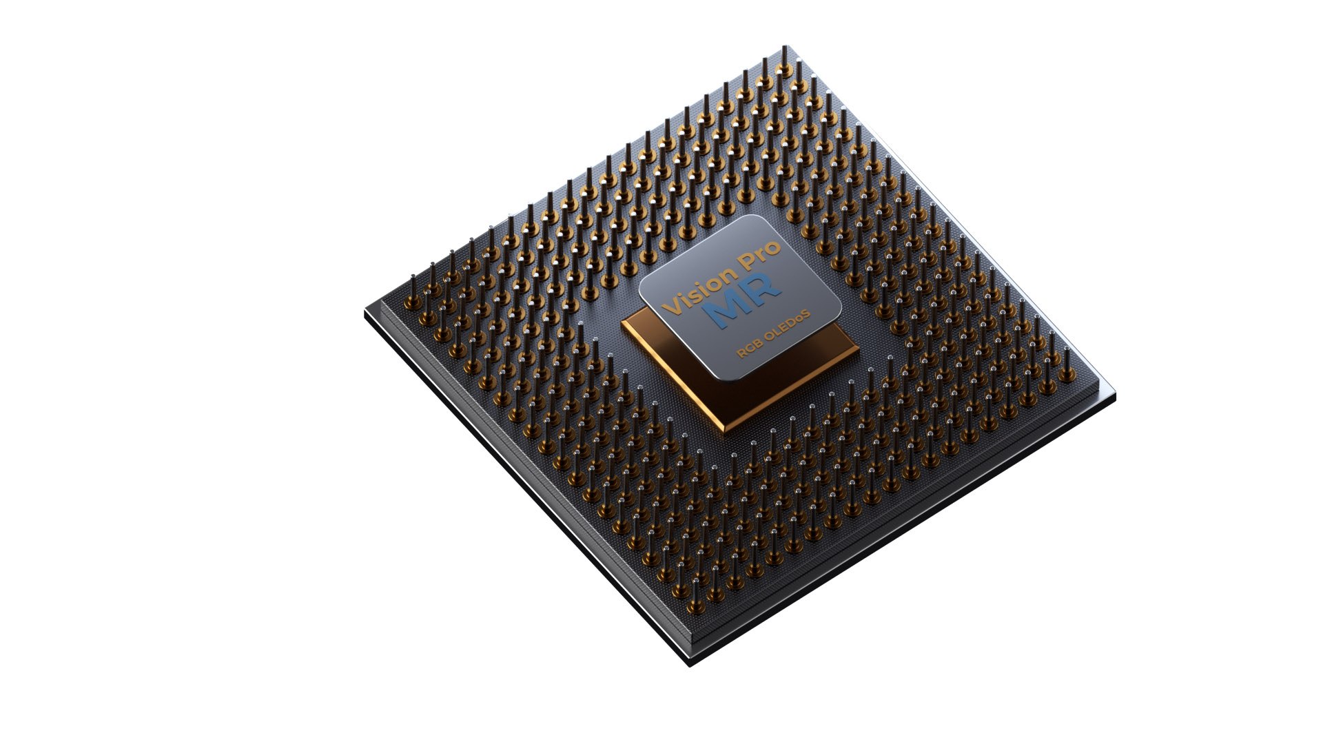 3D C4D Octane Vision Pro Chip Scene CPU Chip Structure Cool Chip Model ...