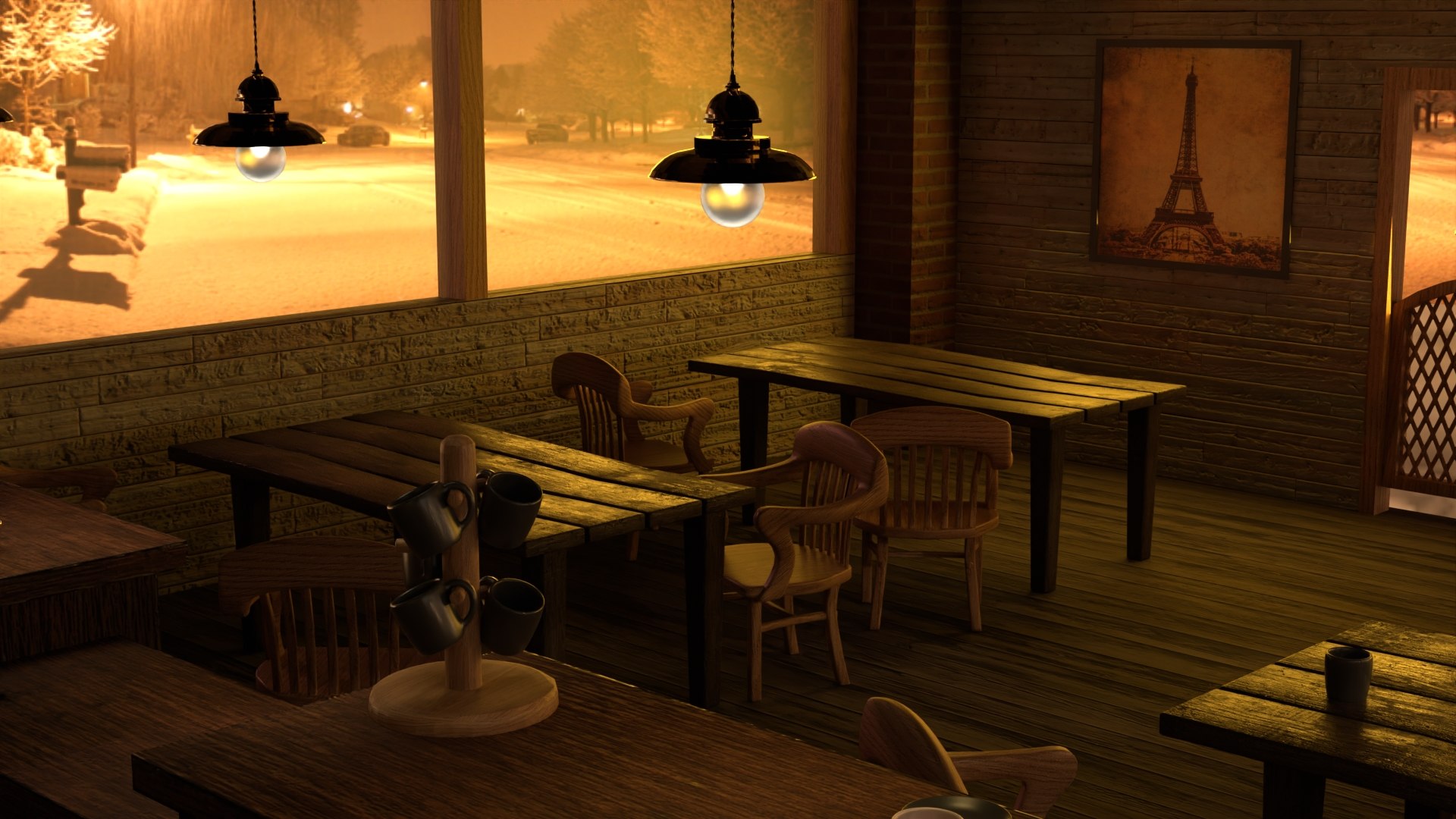 3D Coffee Shop - TurboSquid 2021347