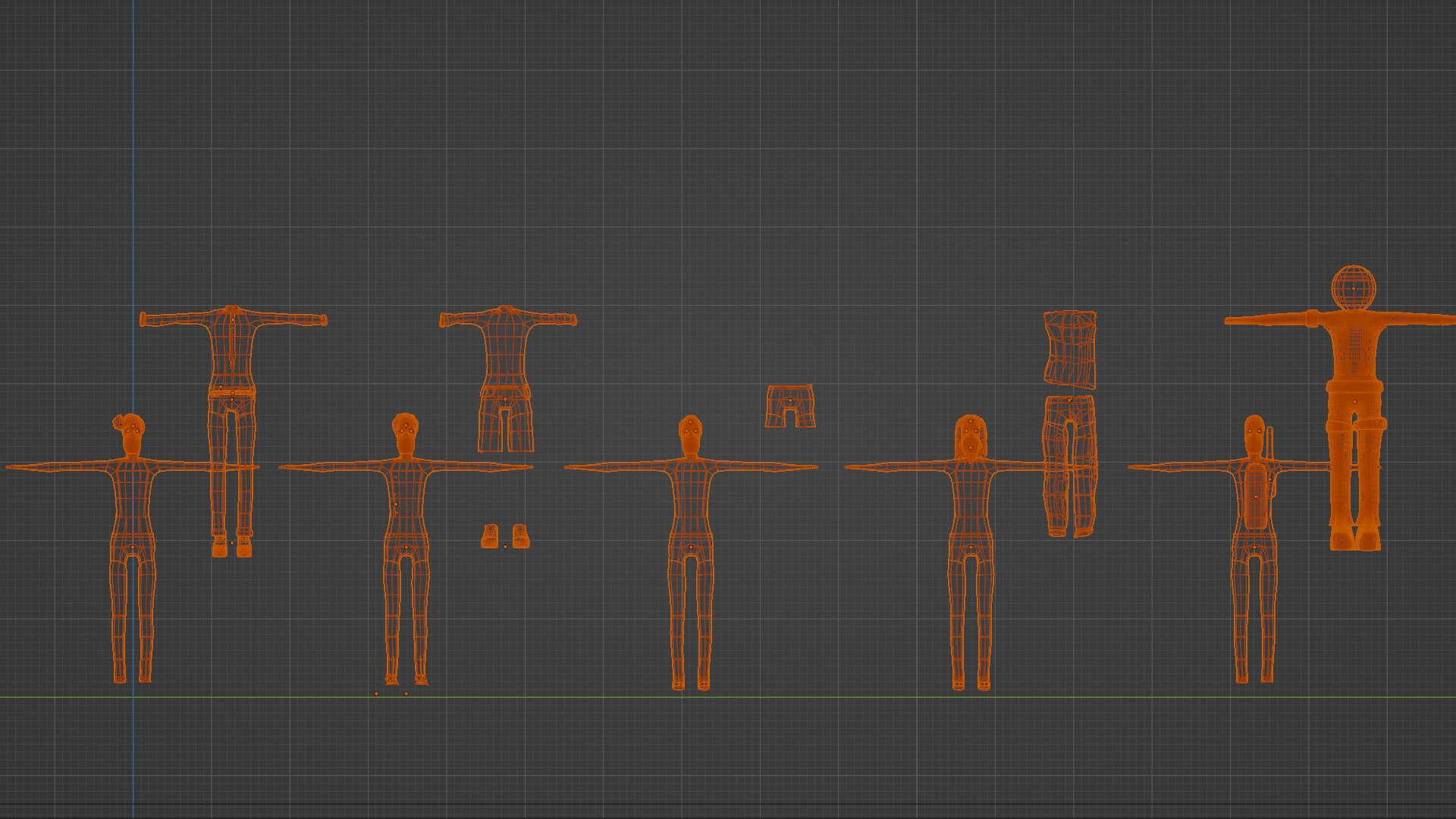 3D Low Poly Male Character Set - TurboSquid 2178006