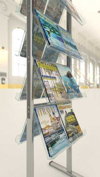 3D folding brochure stand - TurboSquid 1456566