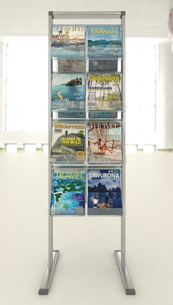 3D folding brochure stand - TurboSquid 1456566