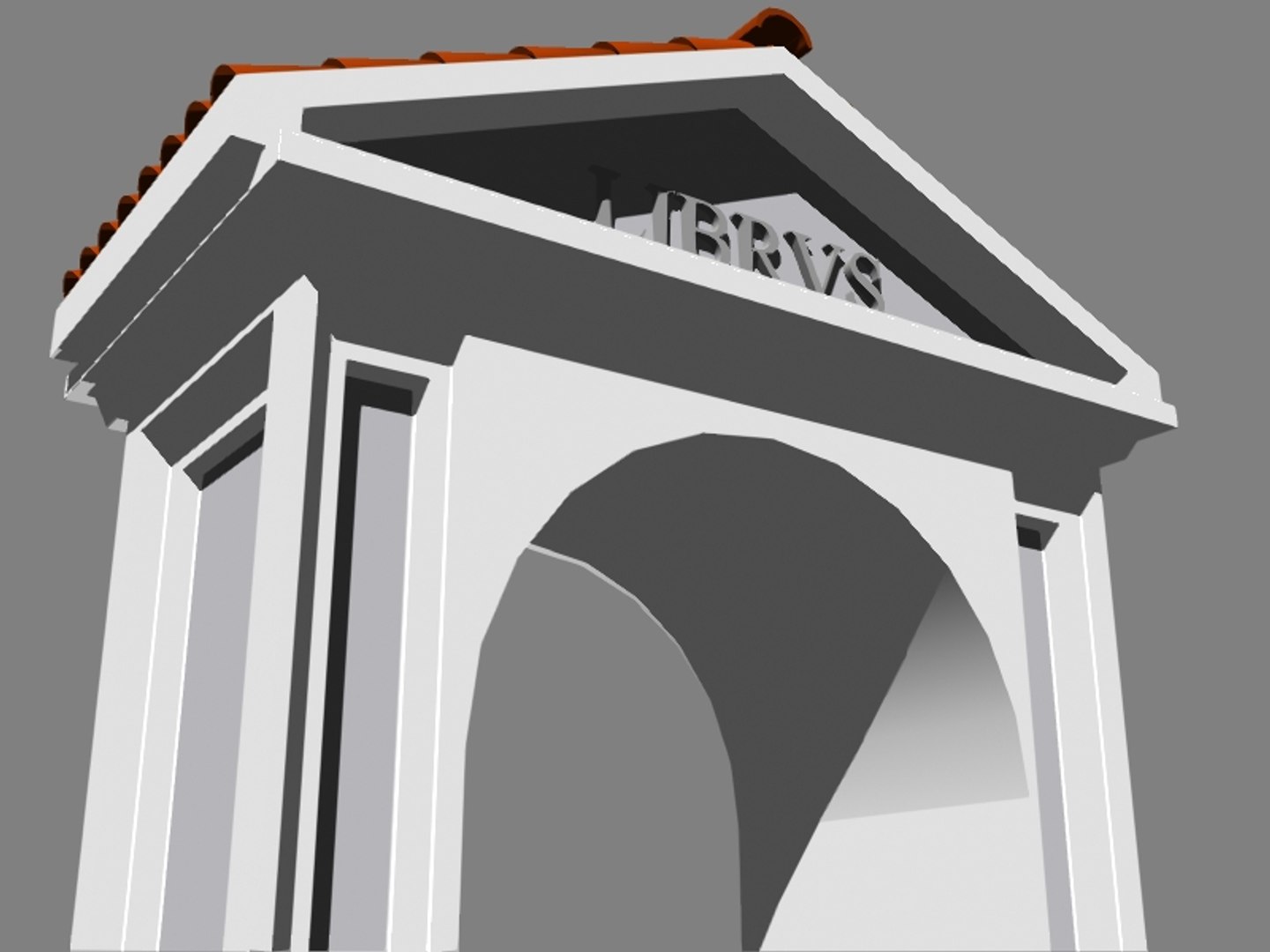 3d Model Pedimented Arch