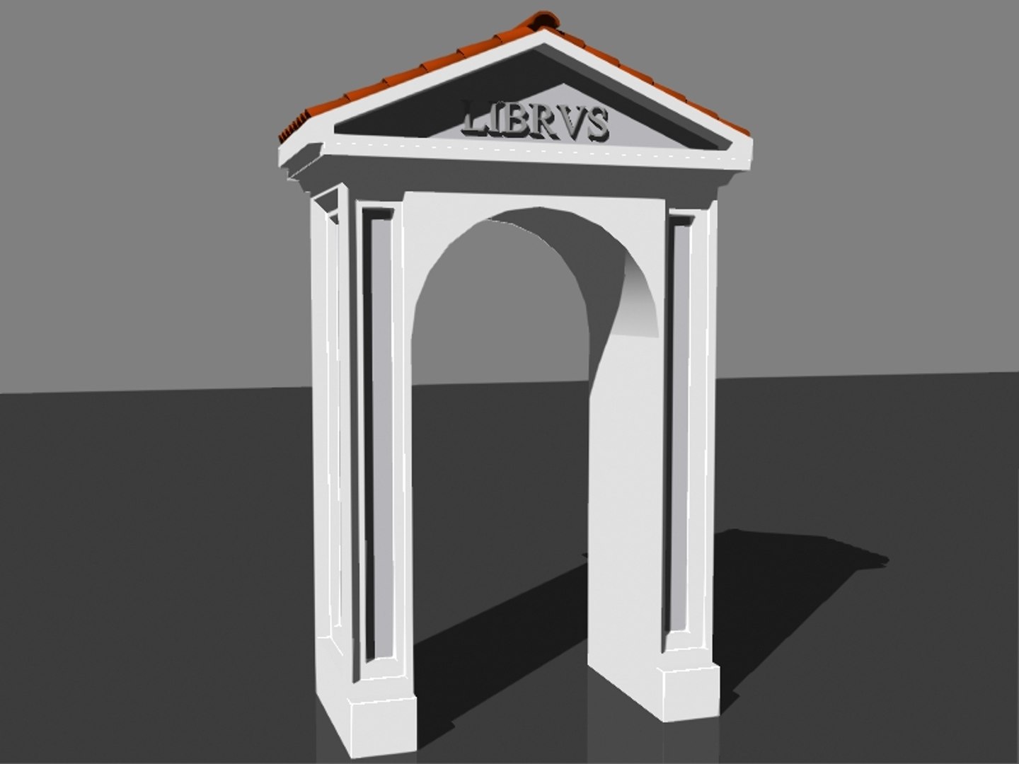 3d Model Pedimented Arch