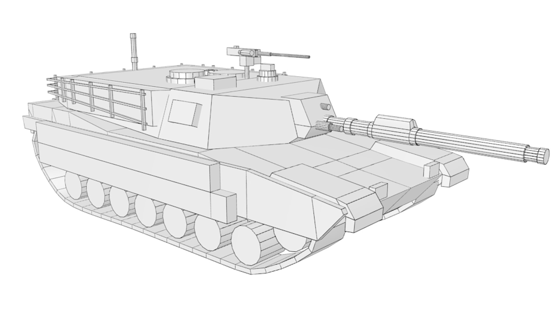 M1 Abrams 3D Model - TurboSquid 1345082