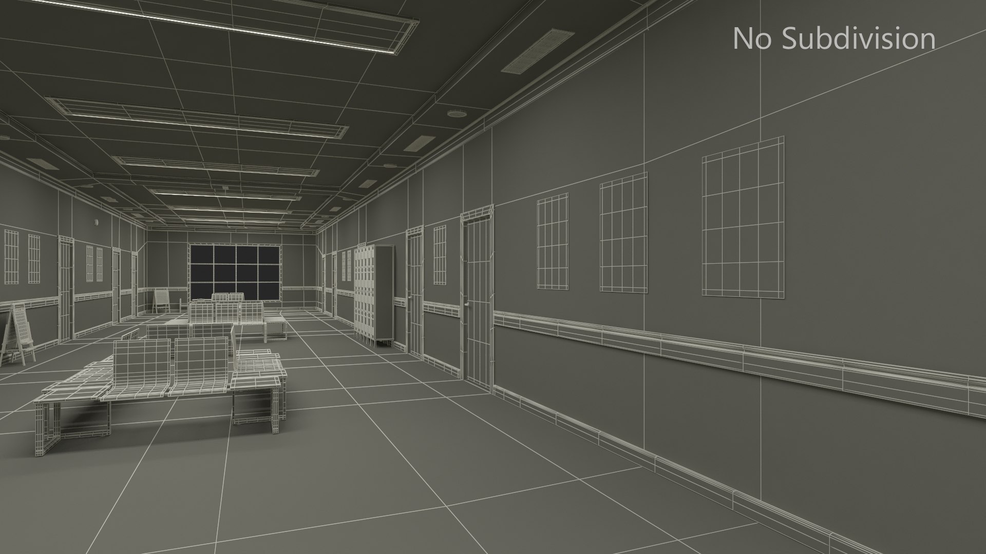 3D Kindergarten Hallway Corridor Corner Model - TurboSquid 2349803