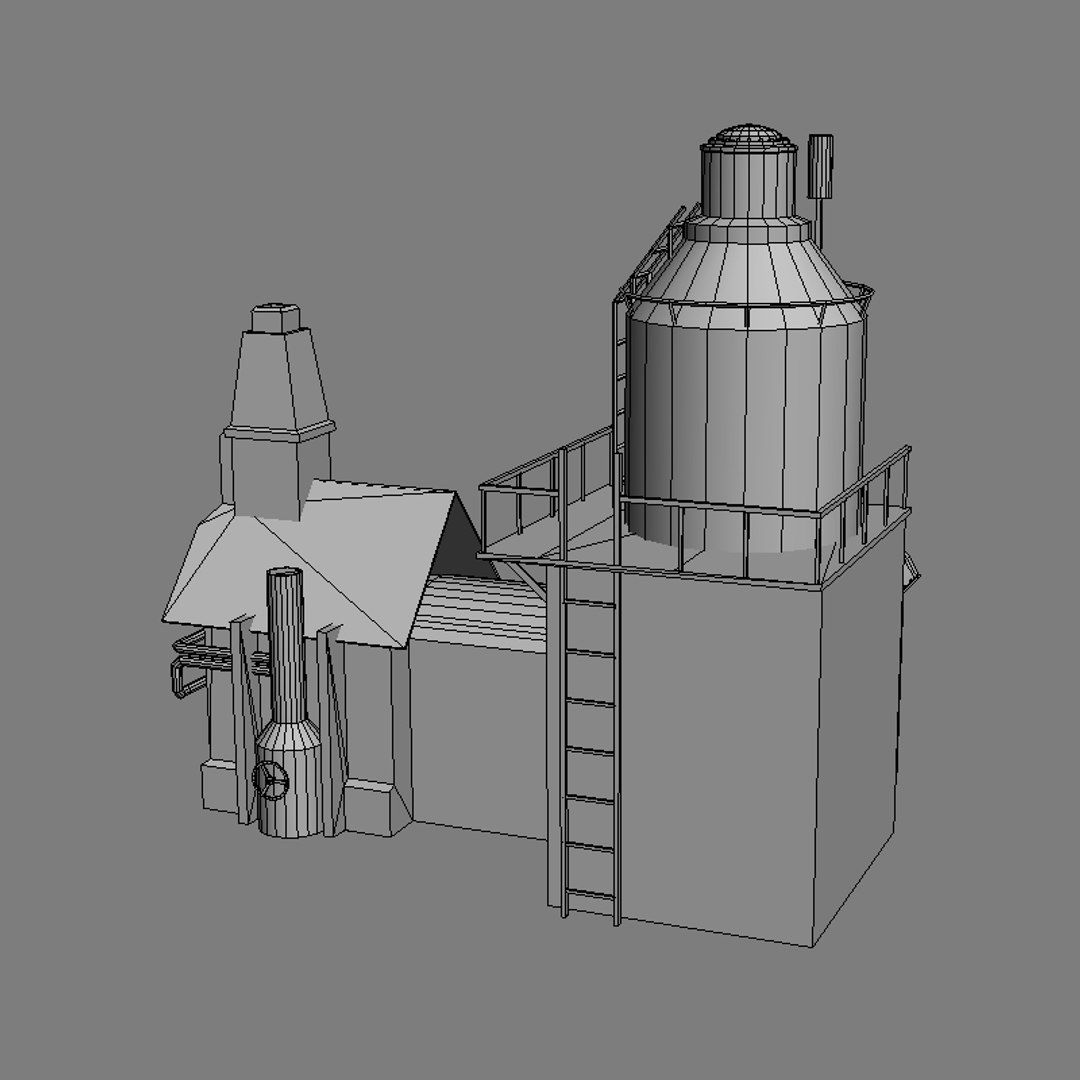 3d Model Steampunk Building