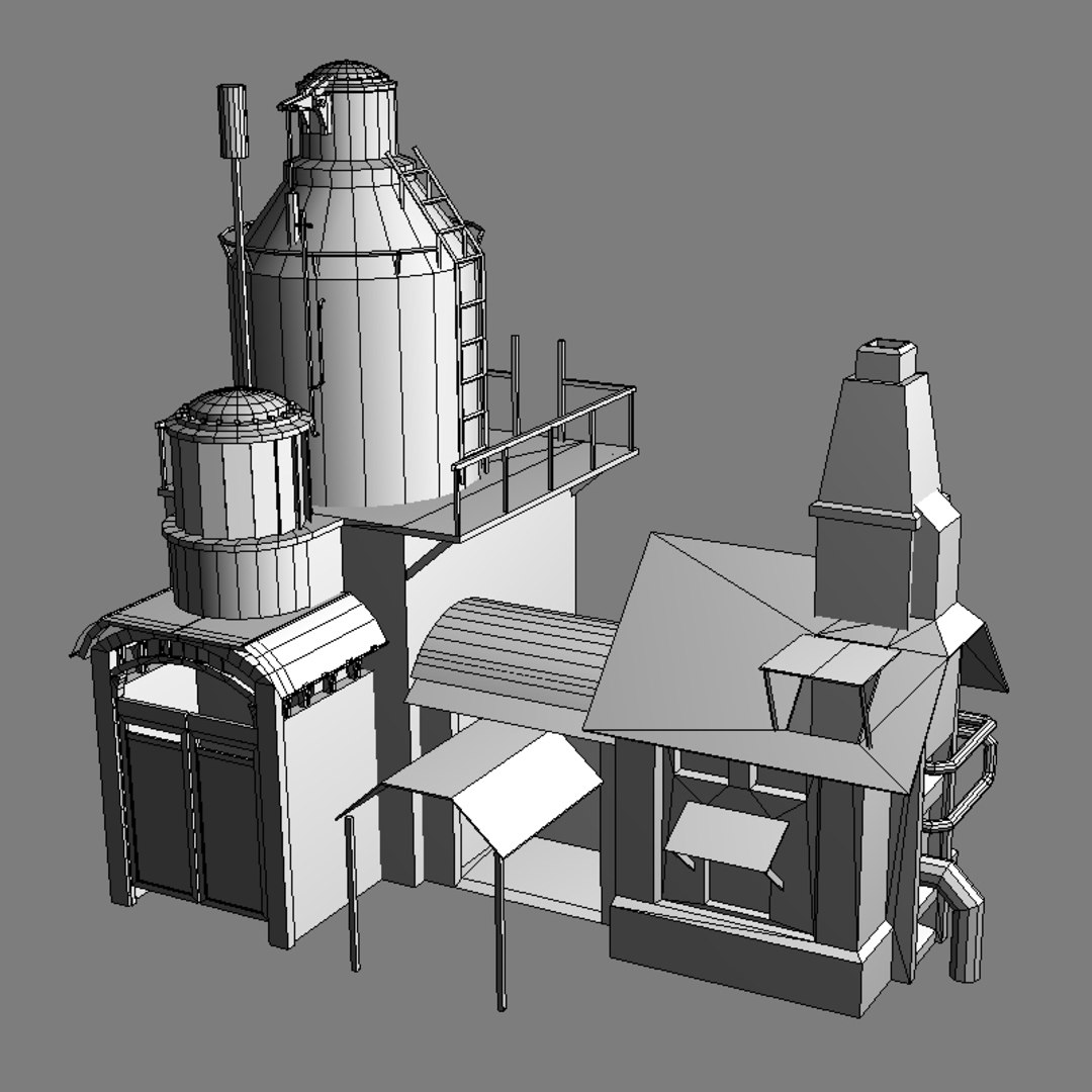 3d Model Steampunk Building