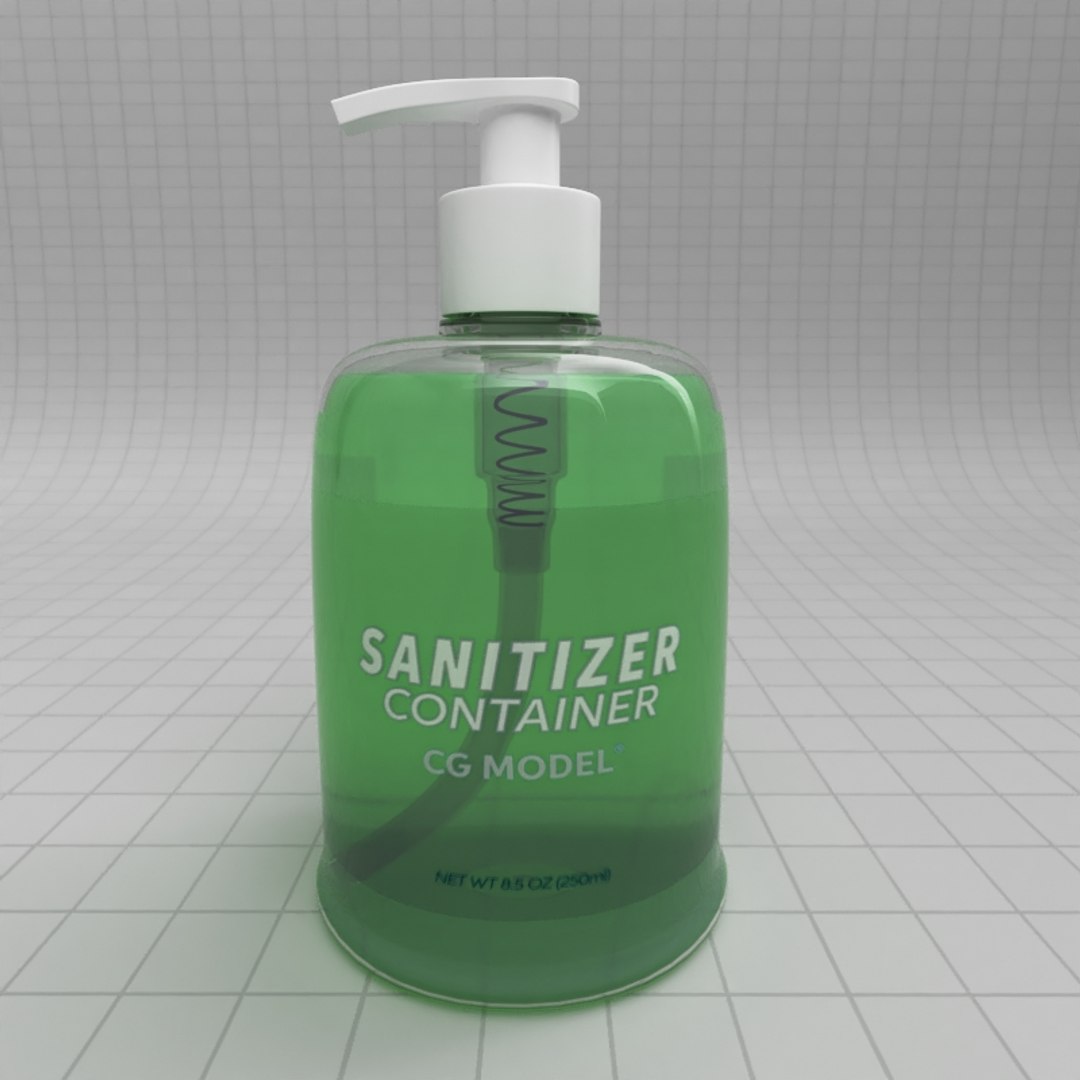 Sanitizer container 3D model - TurboSquid 1610366