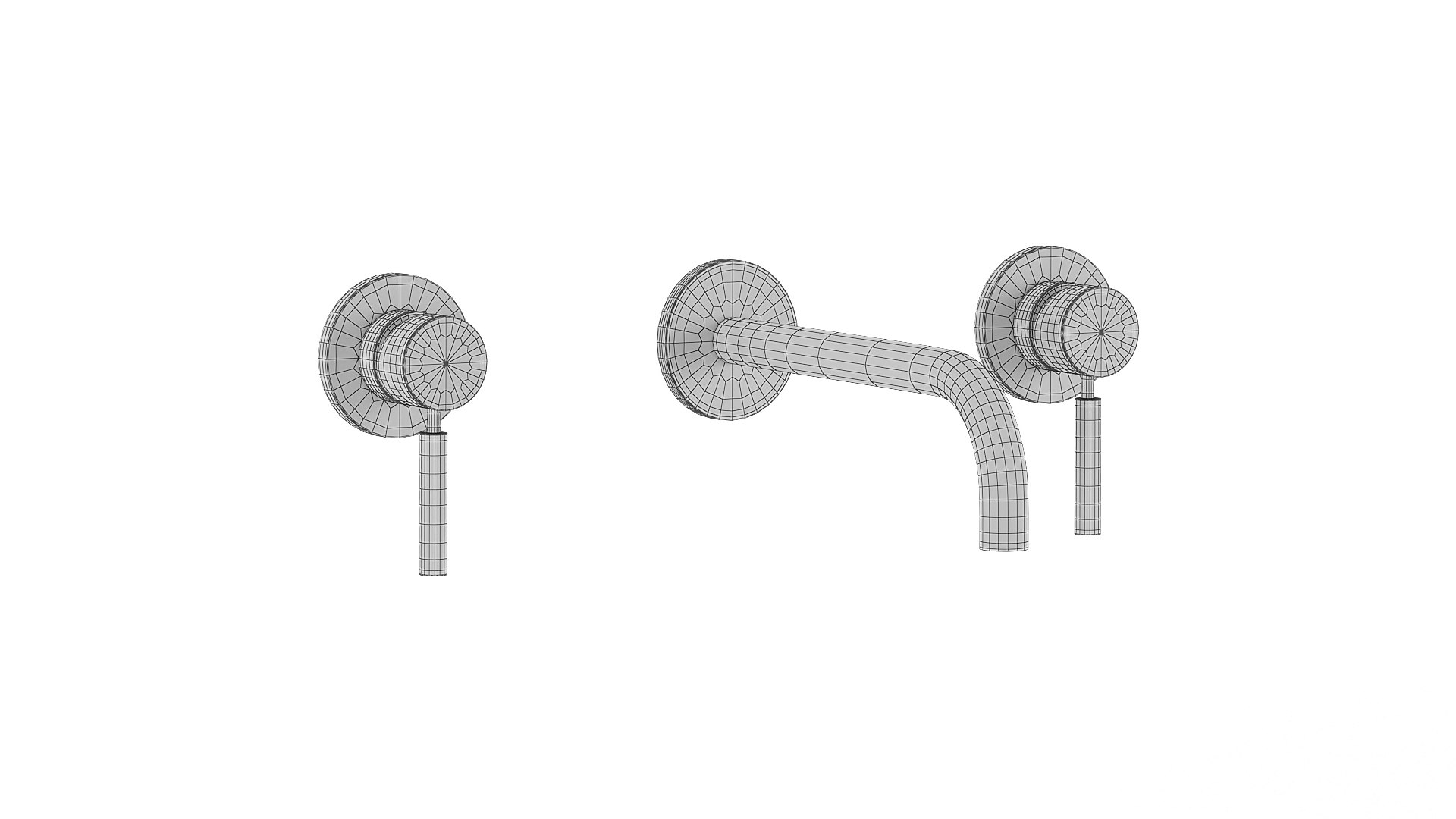 3D Neve Lino Wall-mounted Spout Model - TurboSquid 2103664