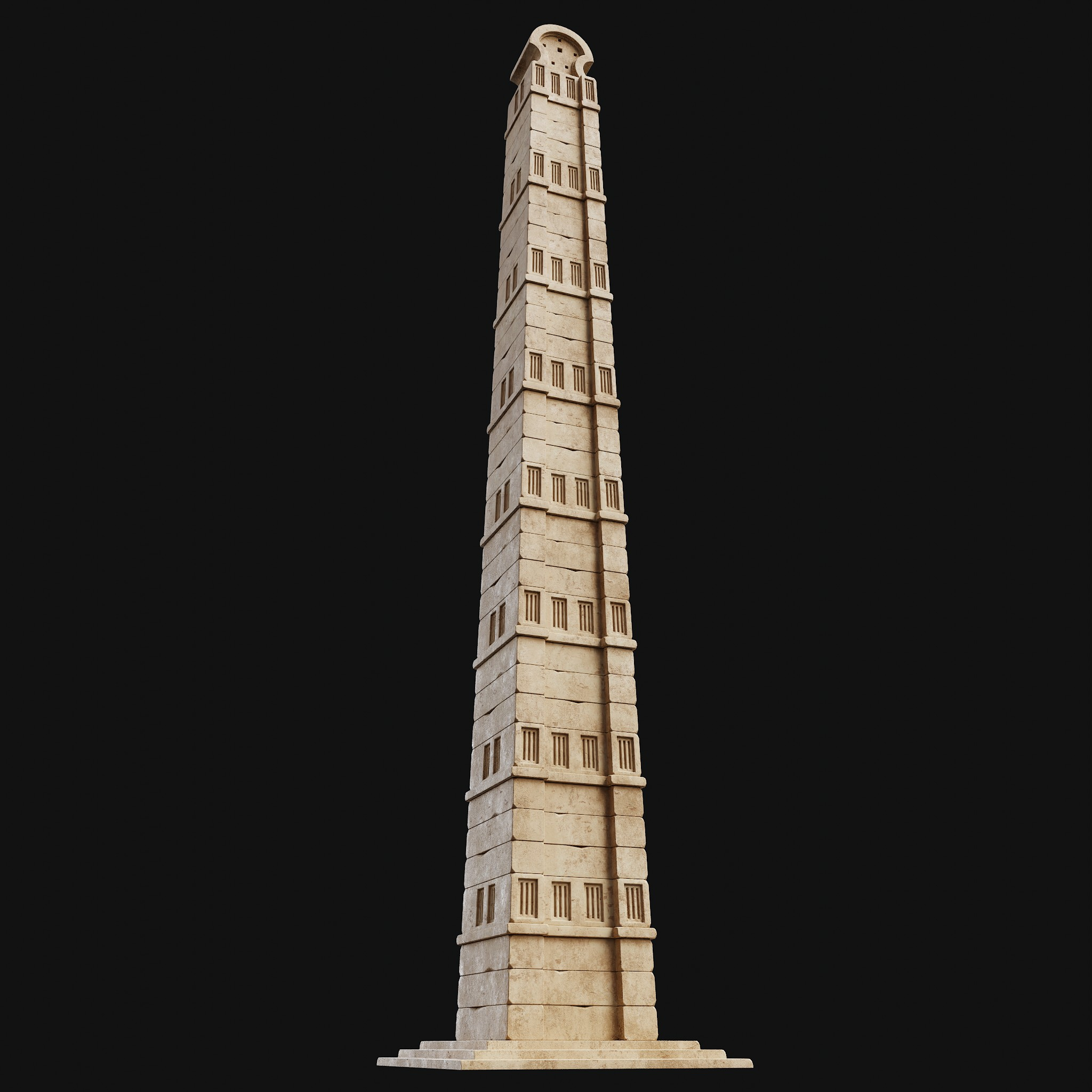 modelo 3d ANCIENT MONUMENTS COLUMN STATUE DESERT EGYPT TOWER COLLECTION - TurboSquid 2095157