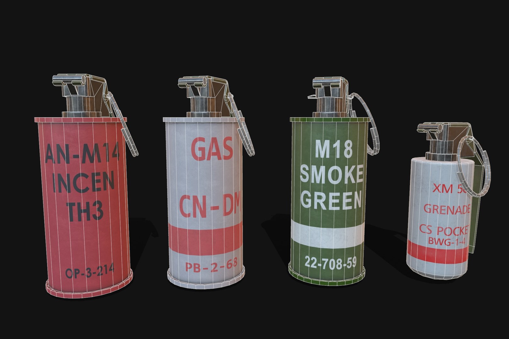 3D Grenade Pack - TurboSquid 1819059