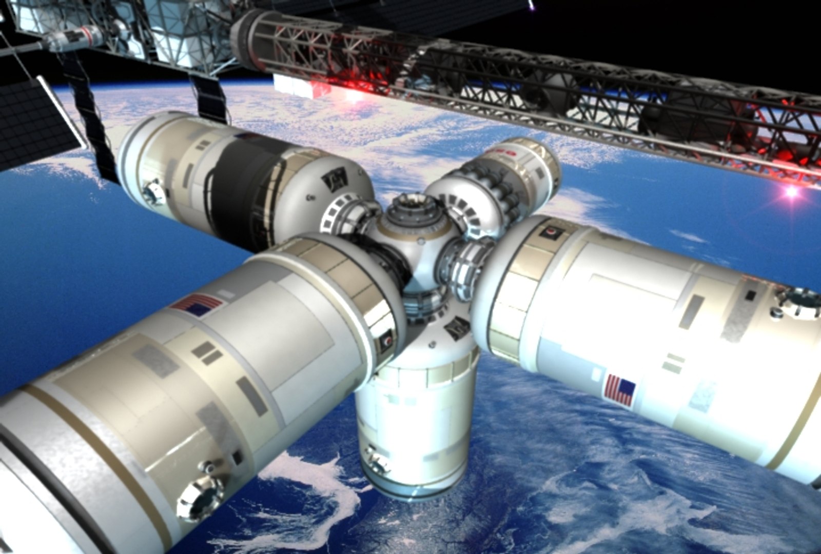 Space Station Freedom 3d Model