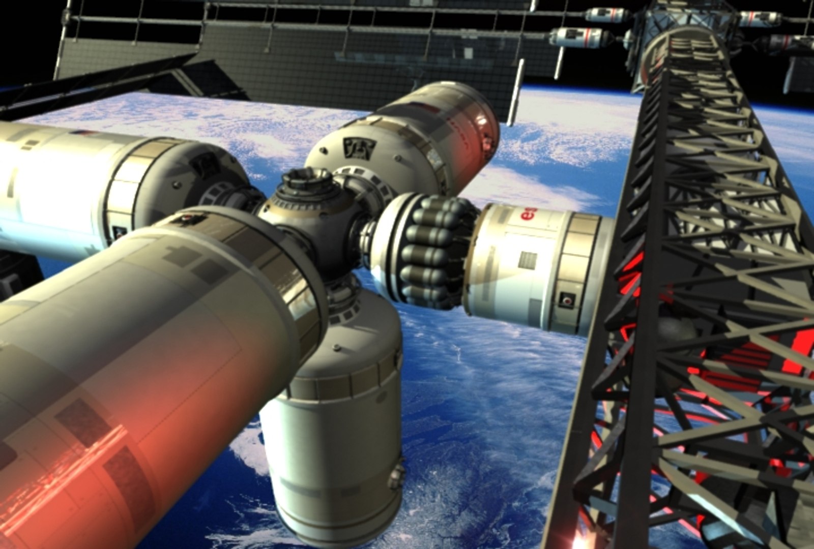 Space Station Freedom 3d Model